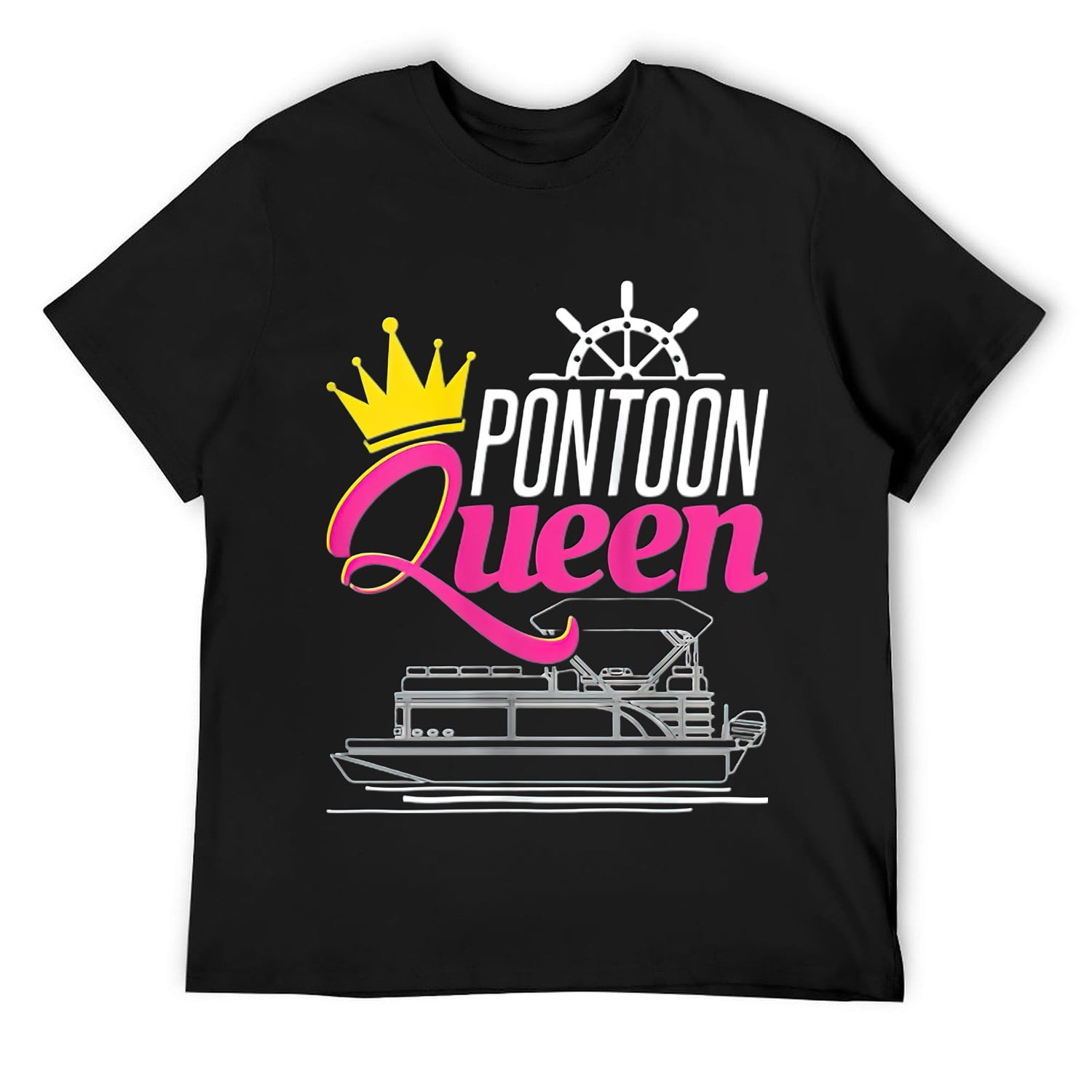Mens Pontoon Queen - Funny Pontoon Boat Pontooning Party Boat T Shirts ...