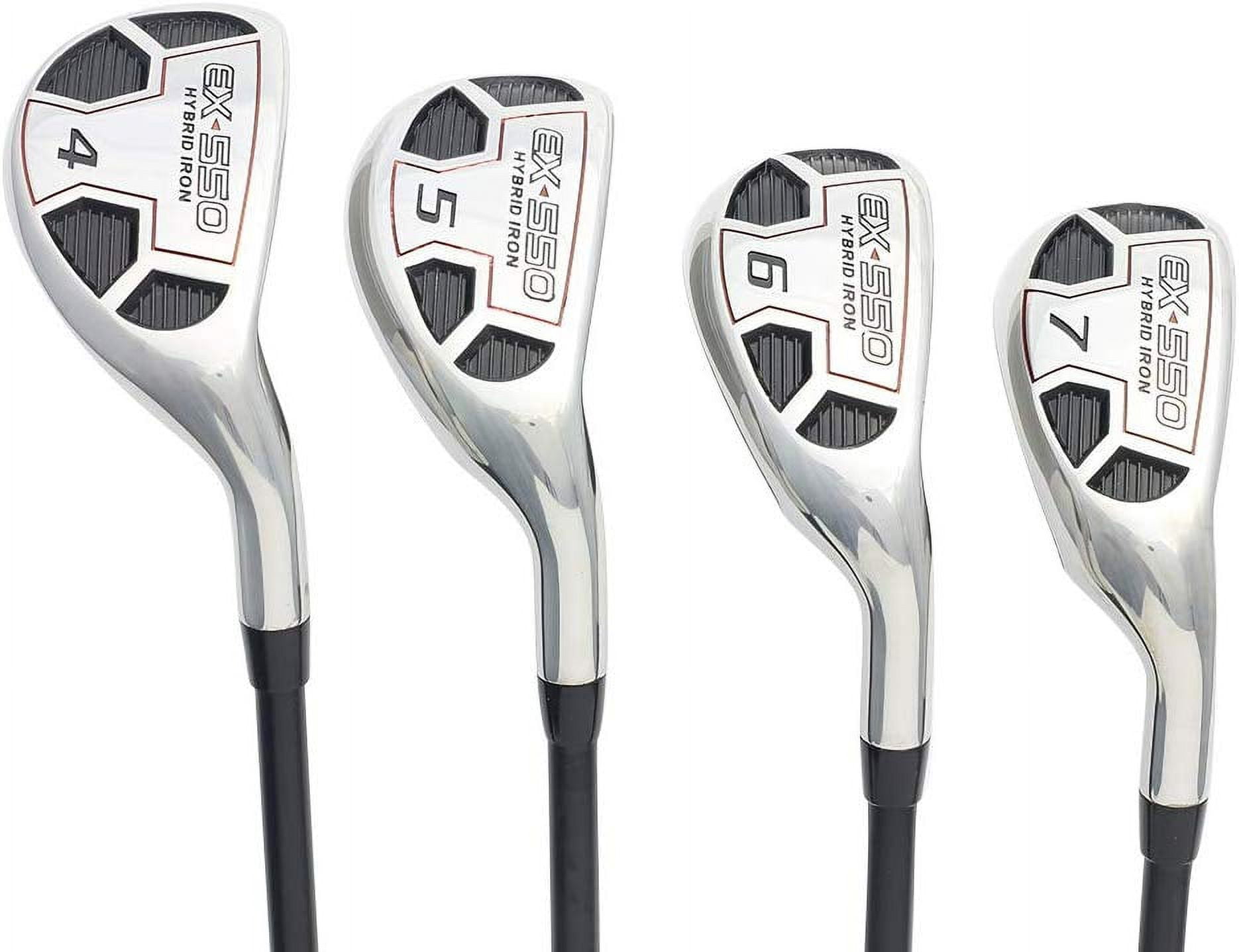 Mens Powerbilt Golf EX-550 Hybrid Iron Set, which Includes: #4, 5, 6, 7 ...