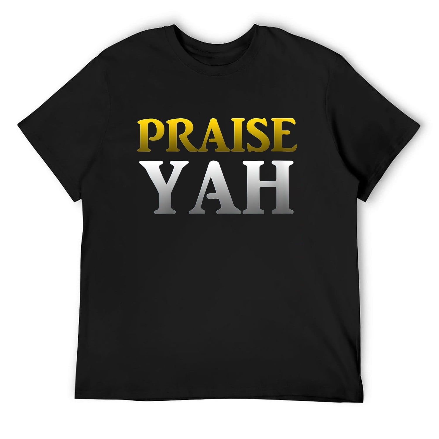 Mens Praise Yah Hebrew Israelite Gift Yahshua Yahweh Round Neck T-Shirt ...