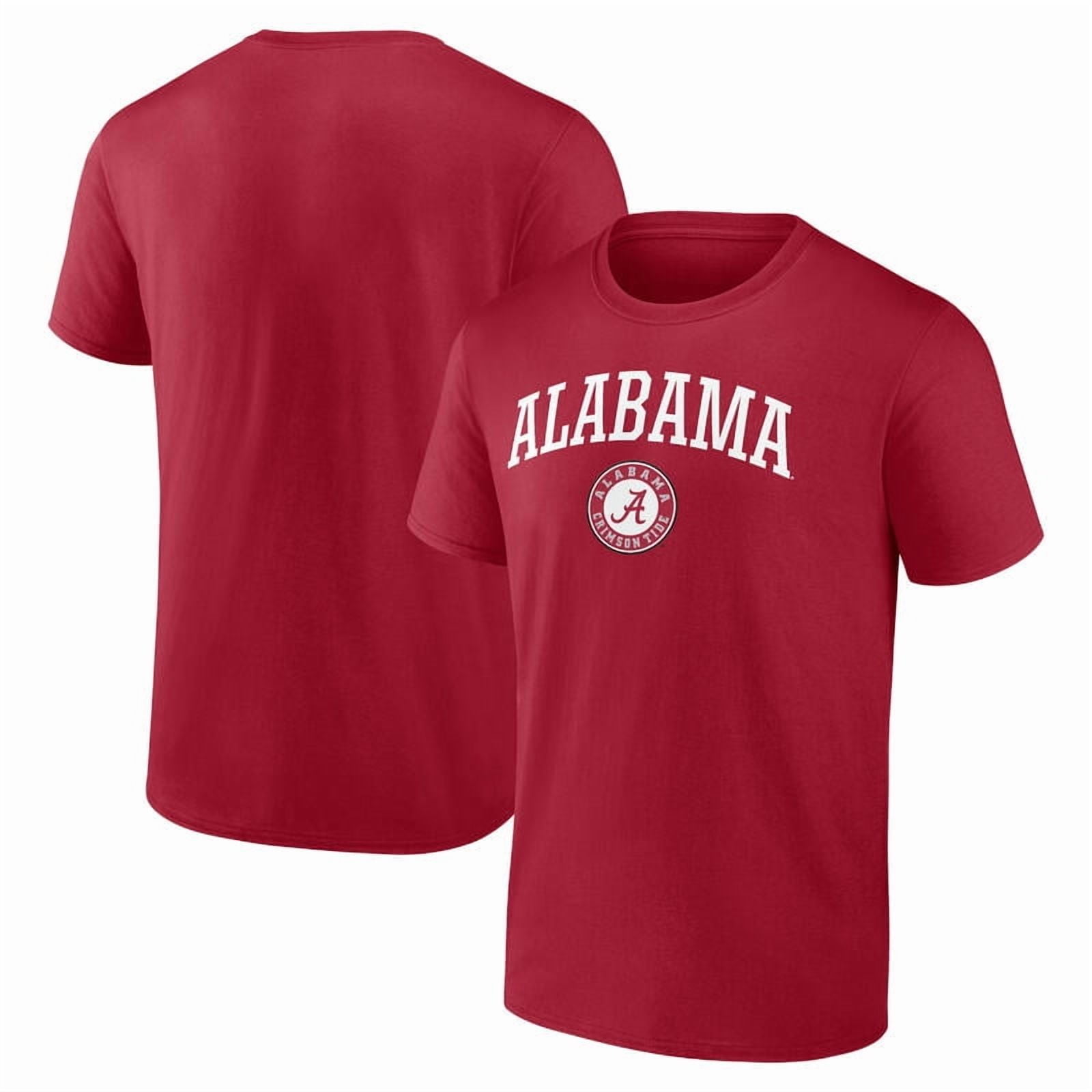 NCAA Alabama Crimson Tide Men's Red Cotton Short Sleeve T Shirt ...