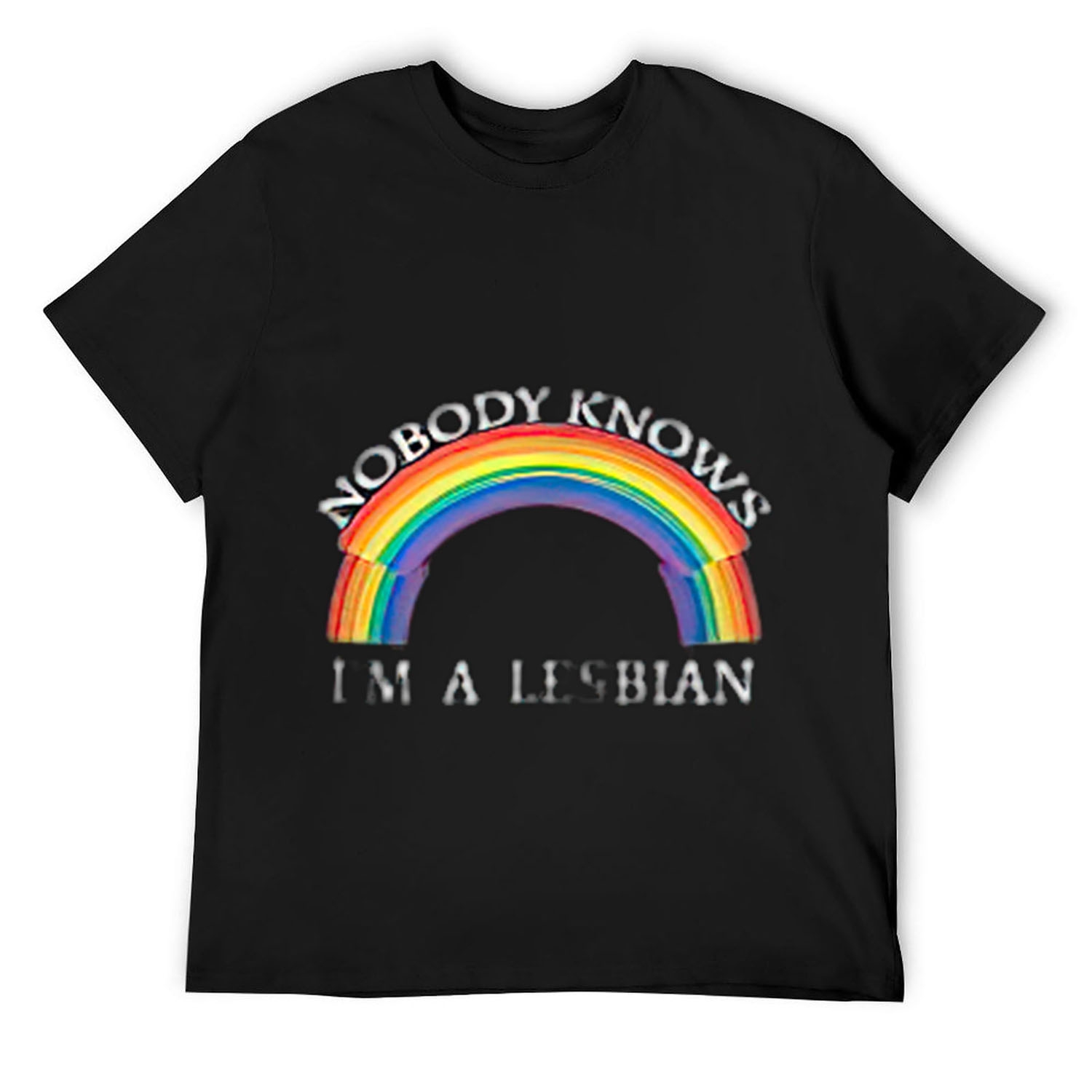 Mens Proud Ally Heart LGBTQ+ Supporter Nobody knows I'm a Lesbian T ...
