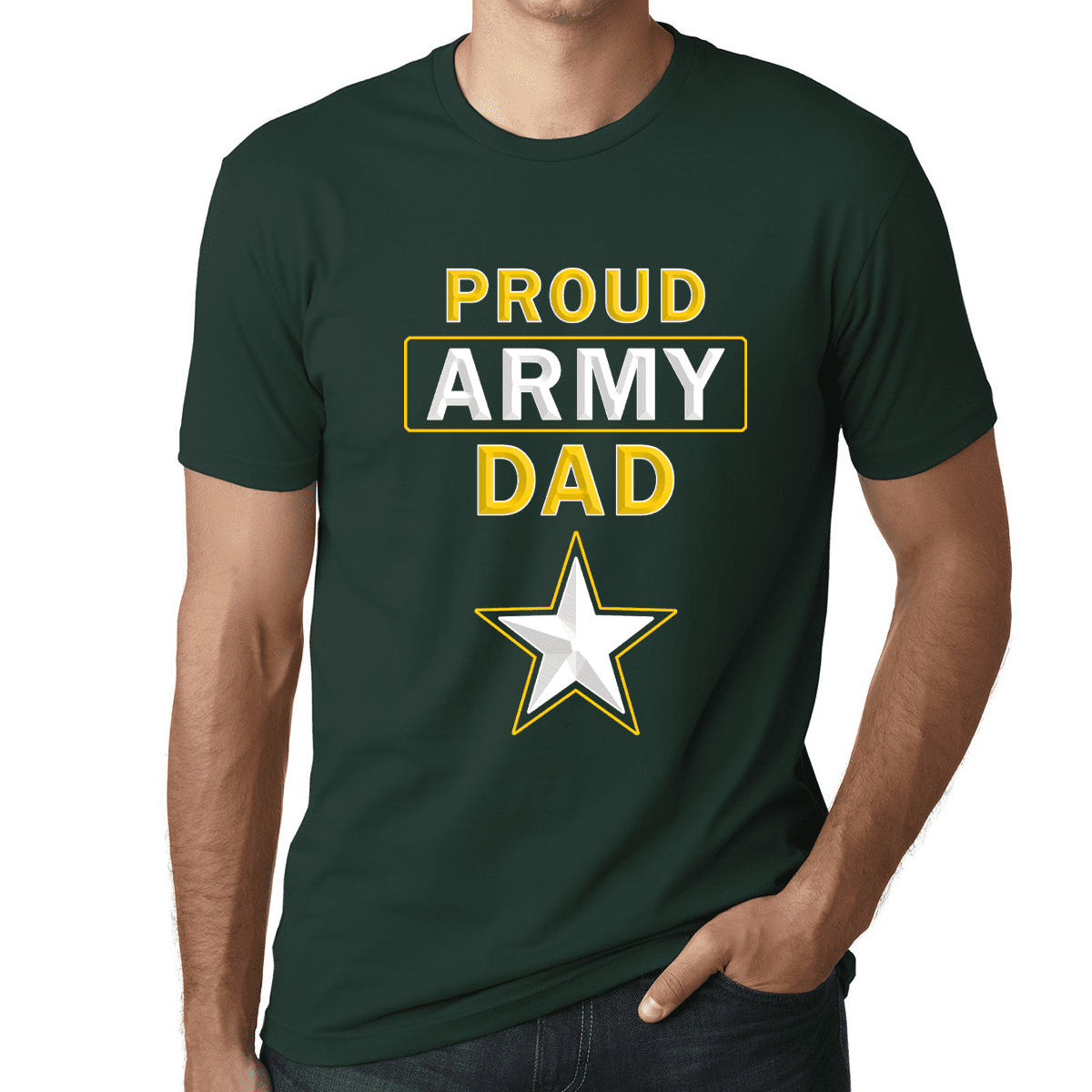 Mens Proud Army Dad - Premium Vintage US Army Dad Shirt Fathers Day ...