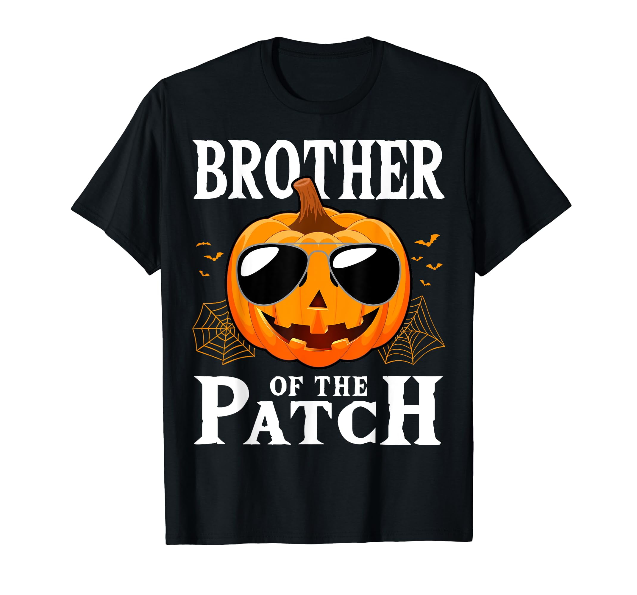 Mens Pumpkin Brother Of The Patch Family Halloween Costume T-Shirt ...