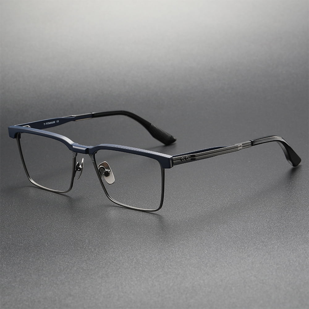 Mens Pure Titanium Glasses Frame Square Rectangle Fashion Eyeglasses ...