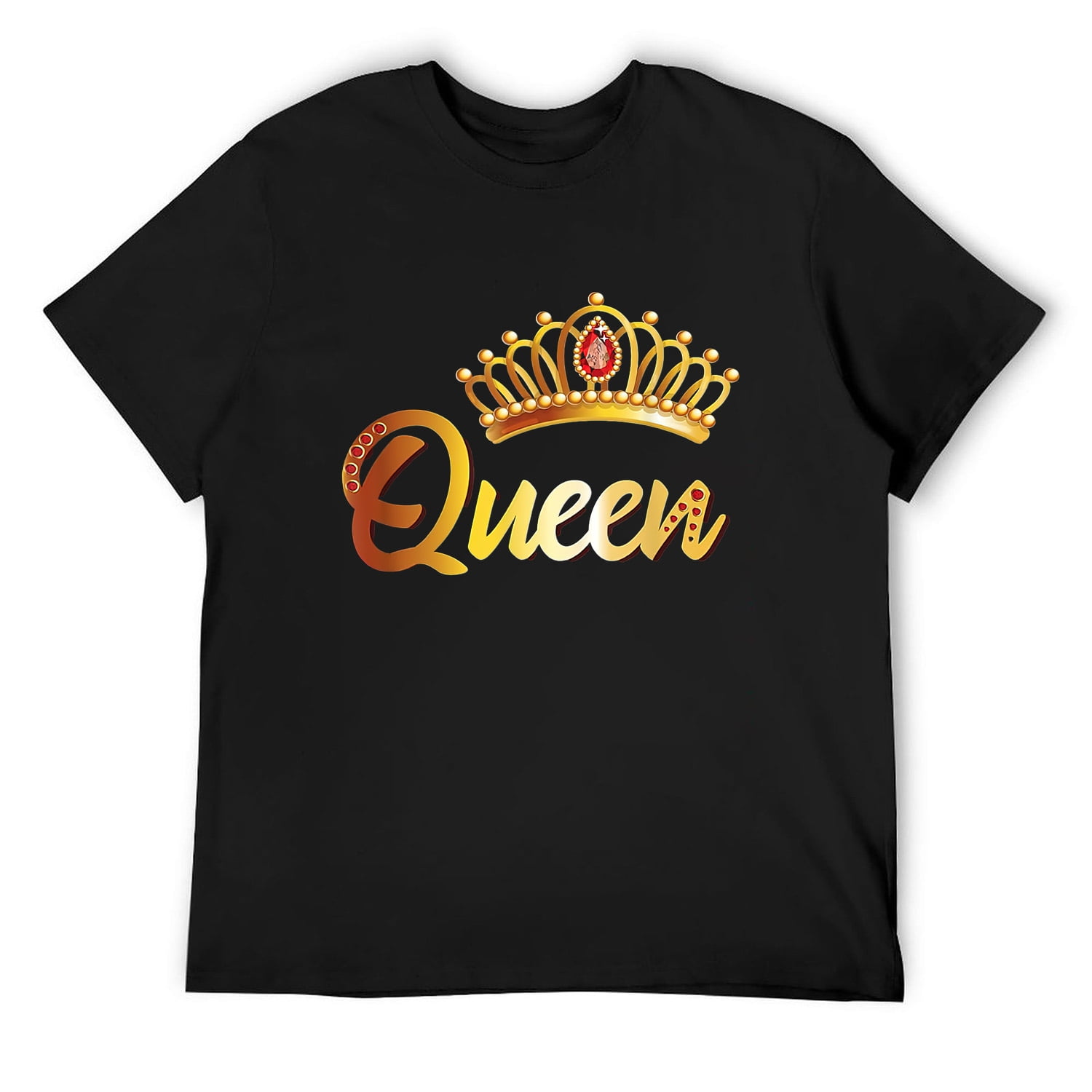 Mens Queen Shirt Men Girls Couples Matching Queen T-Shirt Black X-Large - Walmart.com