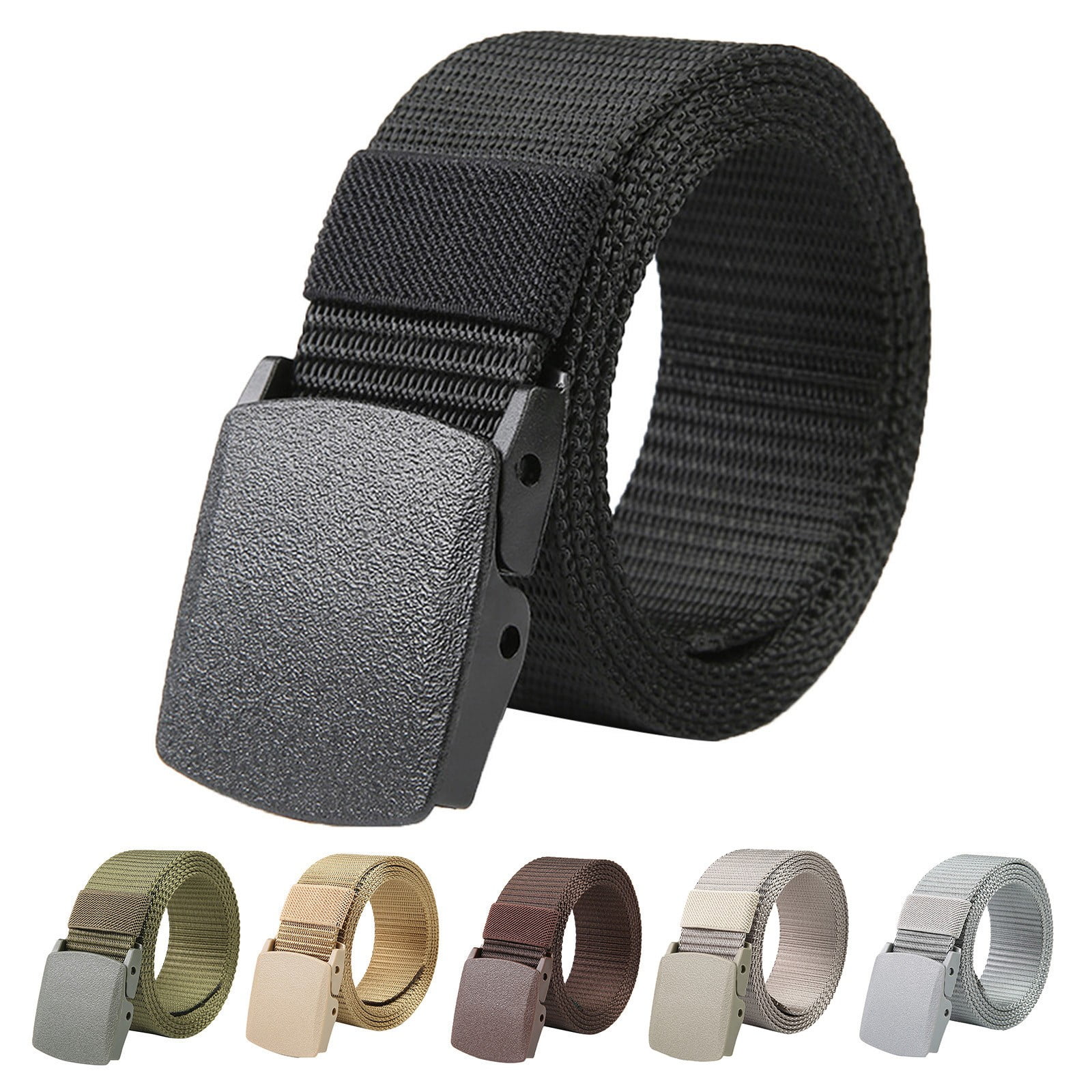 Mens Quick Release Canvas Belt Outdoor Training Durable Buckle Design ...