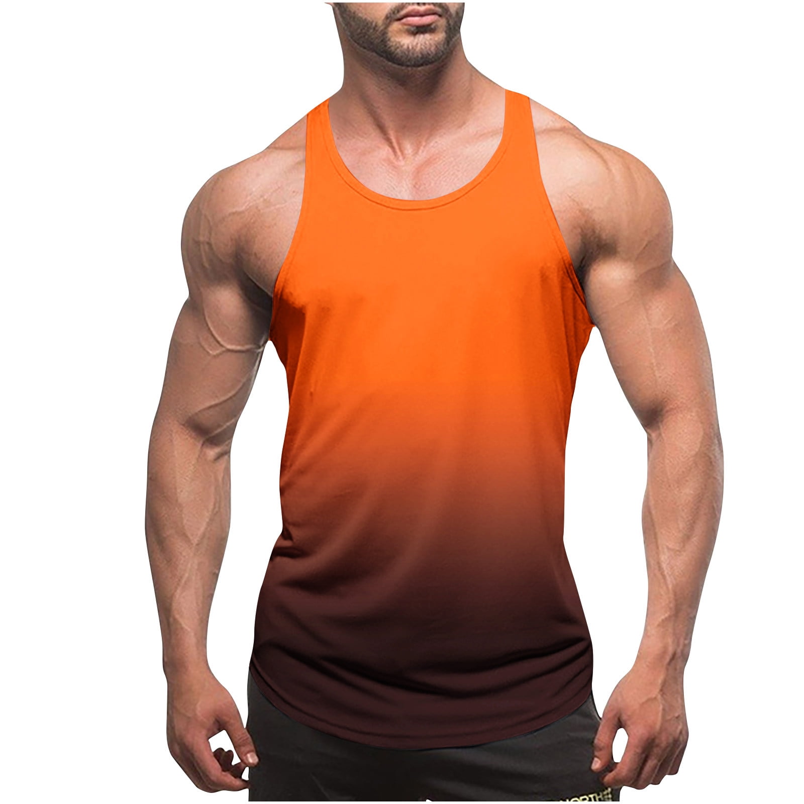 Mens Racerback Tank Tops Clearance Scoop Neck Fitness Gym Tee Comfy ...