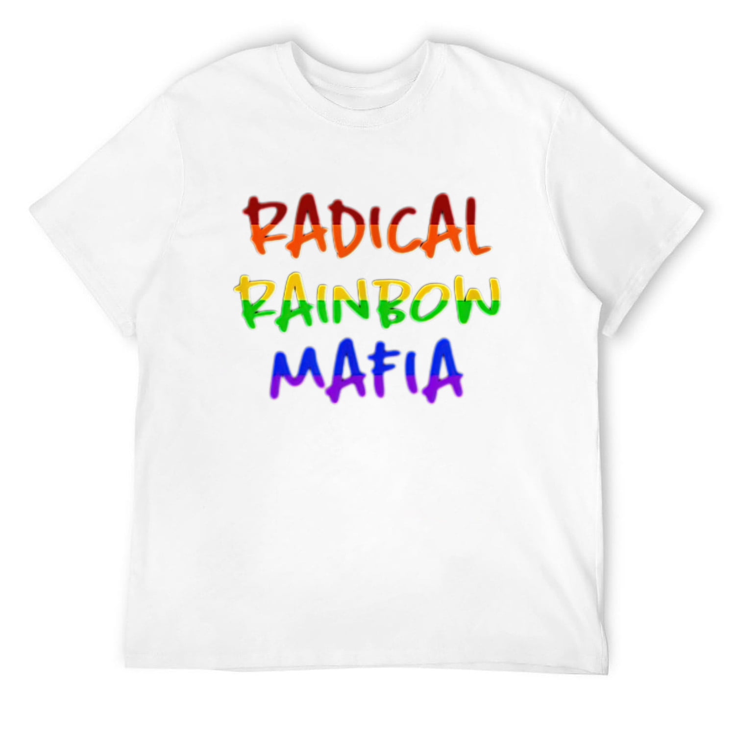 Mens Radical Rainbow Mafia T-Shirt White Small - Walmart.com
