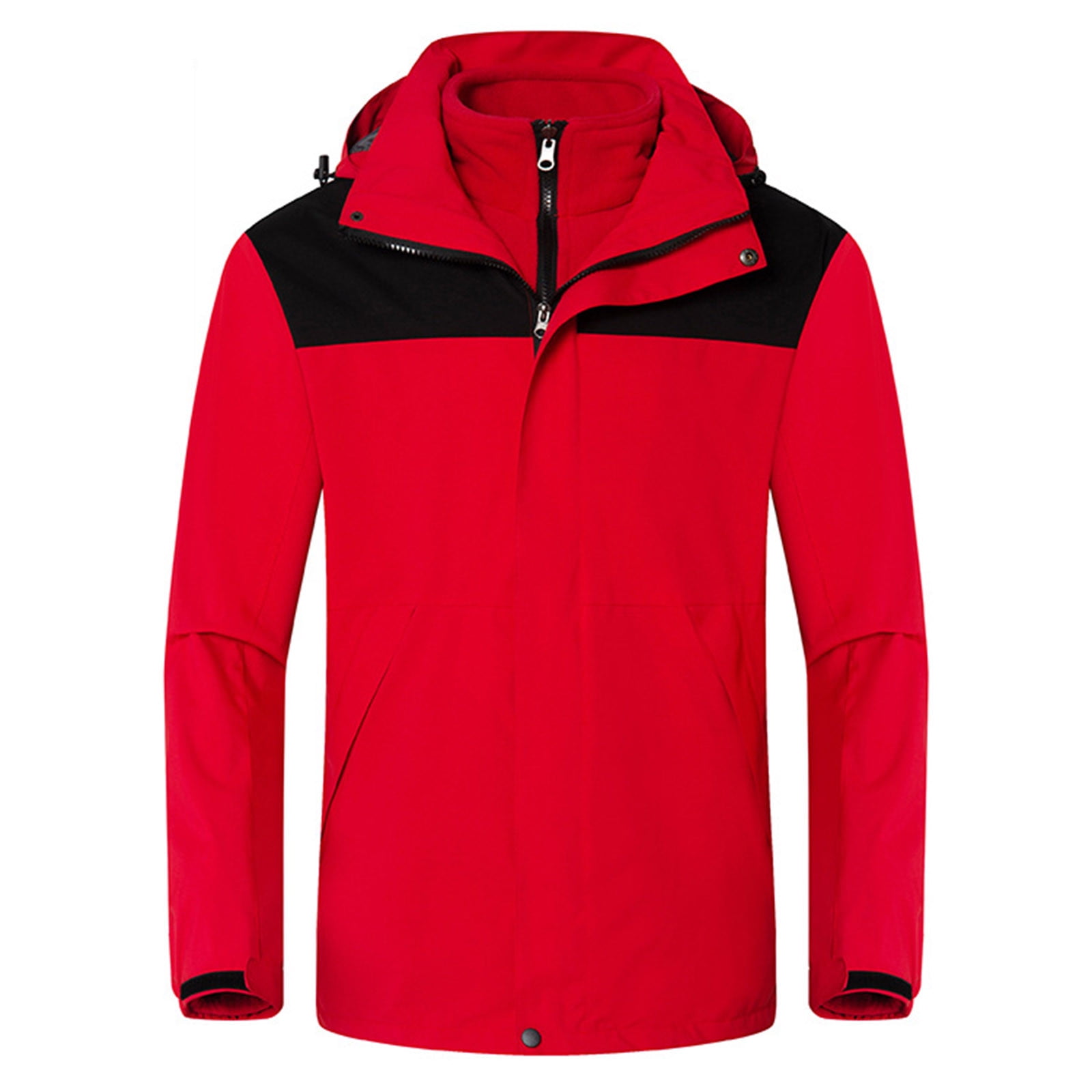 Mens Rain Jacket Womens Waterproof With Hood, Winter Coat For Mens ...