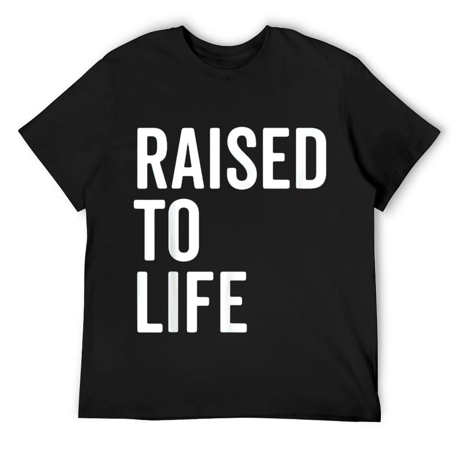 Mens Raised To Life Shirt Christian Baptism New Believer Gift Tee T ...