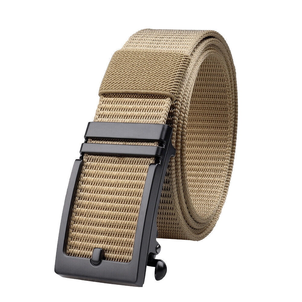 Mens Ratchet Belt Nylon Web Belts for Men with Automatic Slide Buckle 1 ...