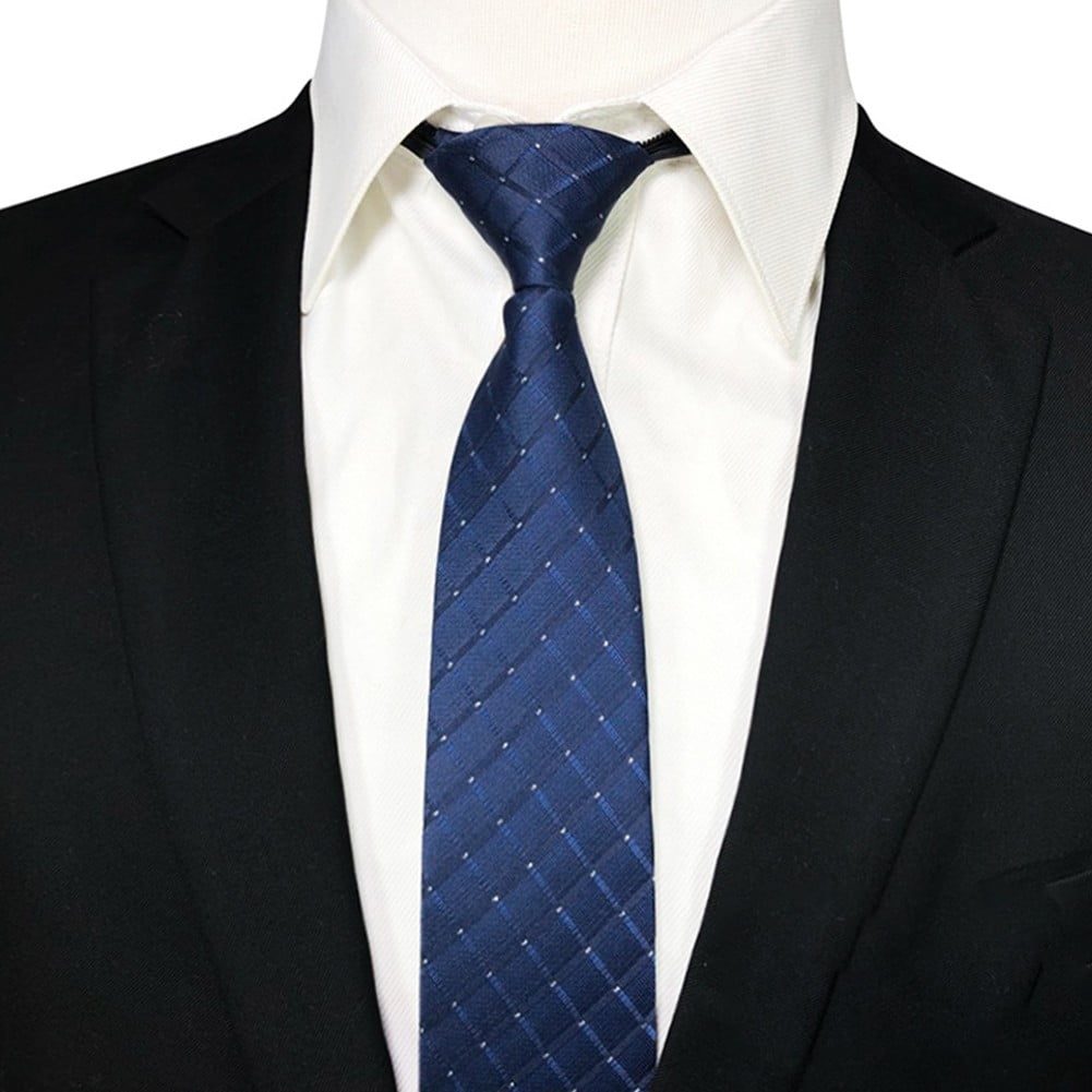 Mens Ready Knot Pre Tied Formal Zip Tie Neck Wear Fashion Wedding Party ...