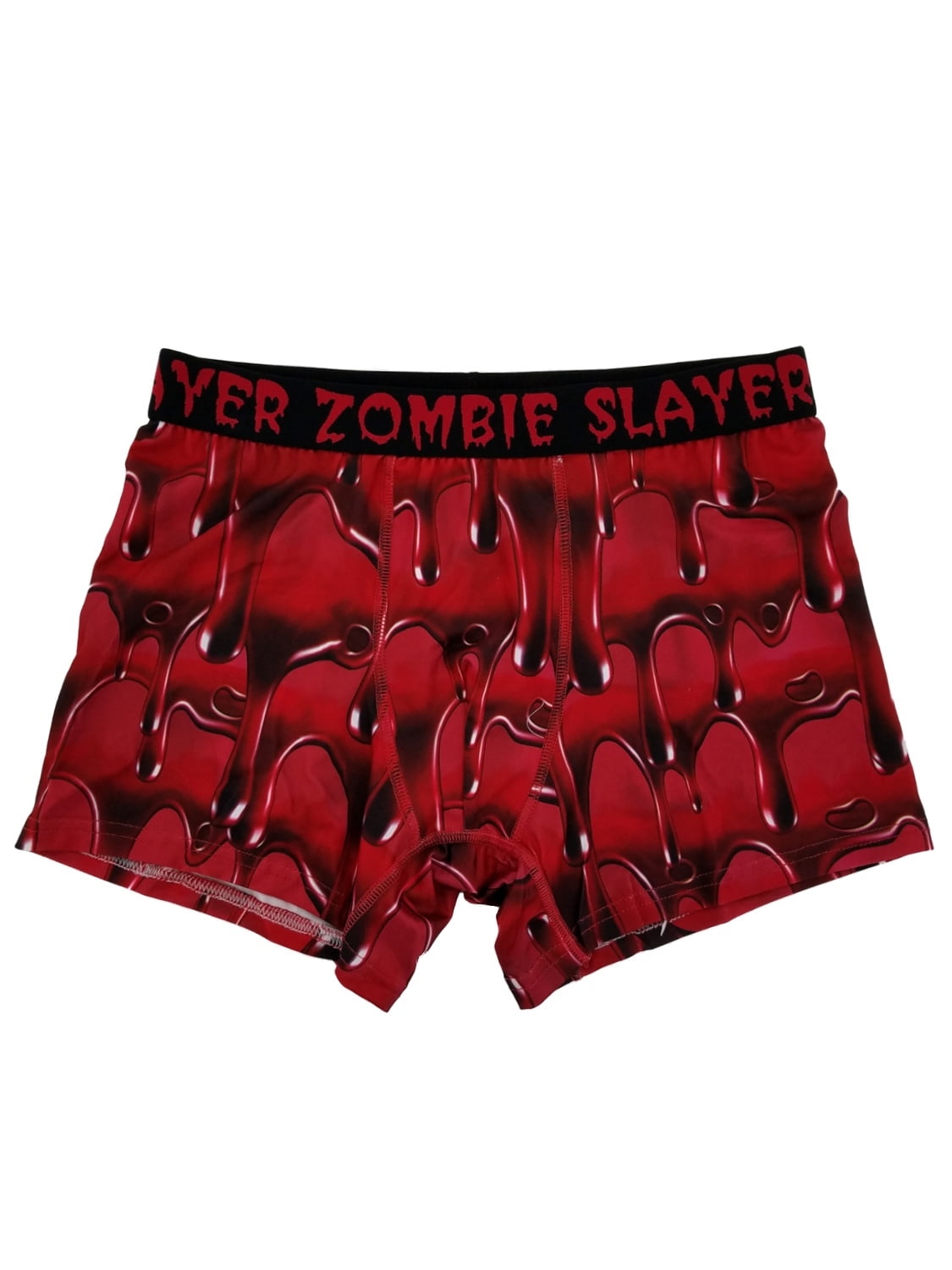Mens Red Zombie Slayer Bloody Graphic Halloween Boxer Briefs Medium ...