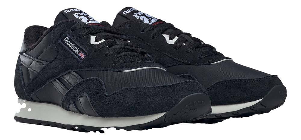 Mens Reebok CL NYLON Shoe Size: 11 Cblack - Cblack - Morfog Running ...