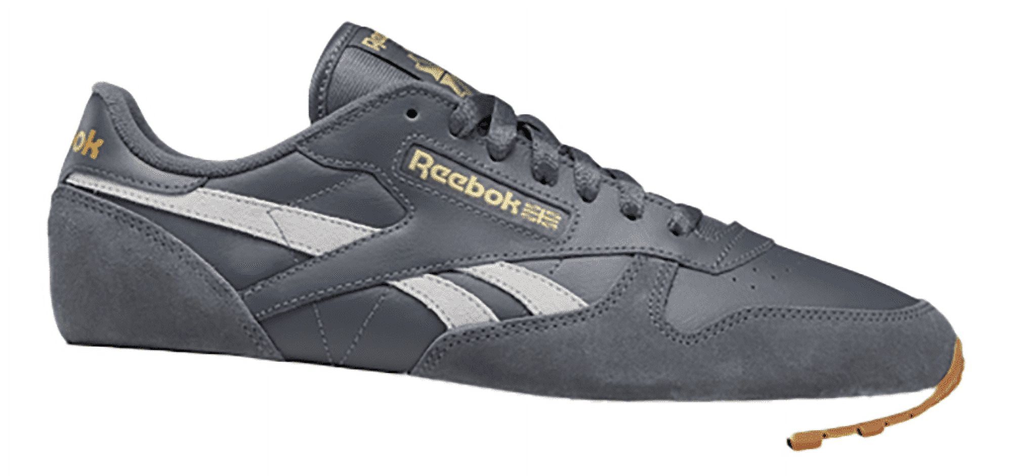 Mens Reebok CLASSIC LEATHER Shoe Size: 9.5 Grey - Gold - Chalk Fashion ...