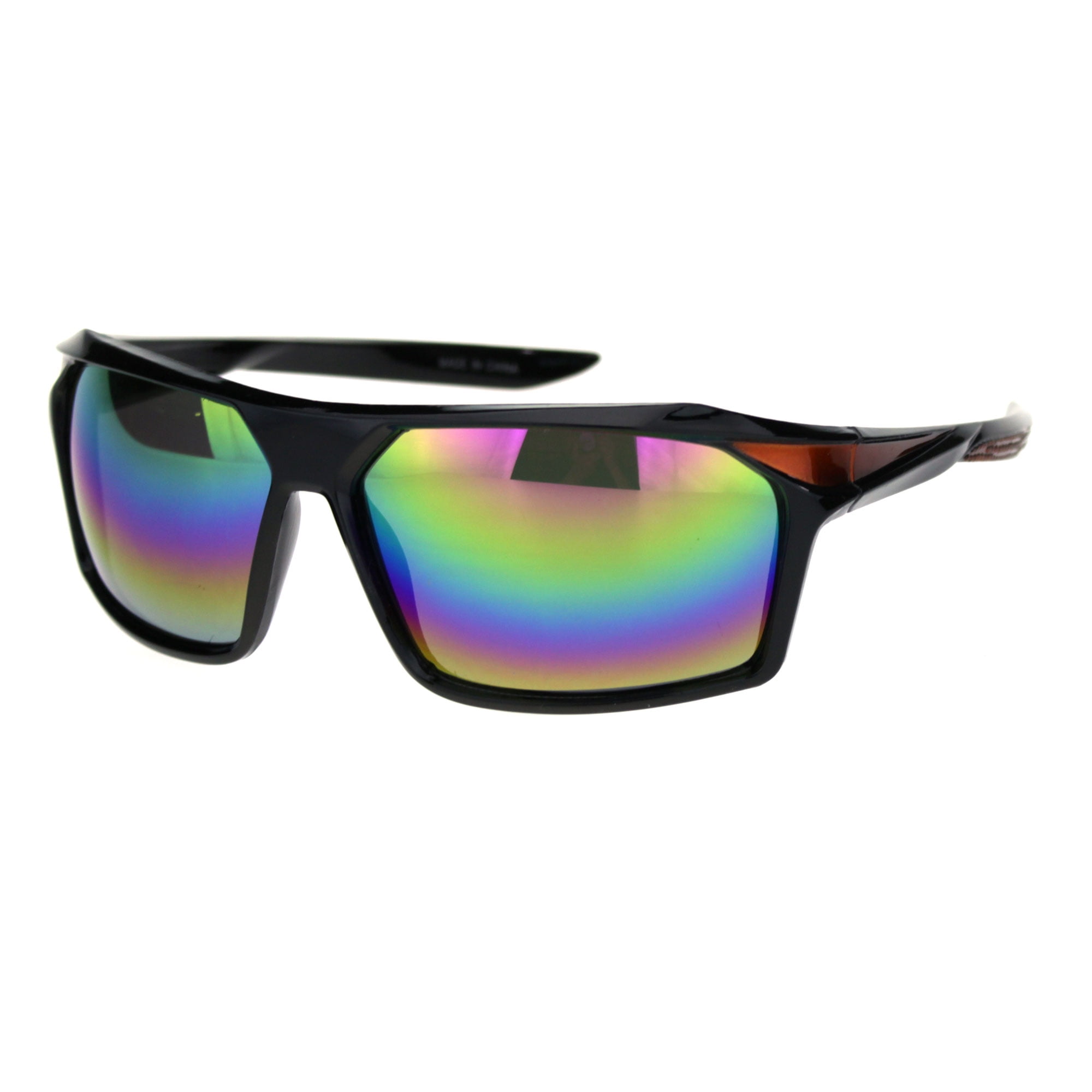 Mens Reflective Mirror Aerodynamic Streamline Design Rectangular Sport ...