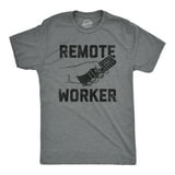 Mens Remote Worker T Shirt Funny Work From Home TV Remote Joke Tee for ...
