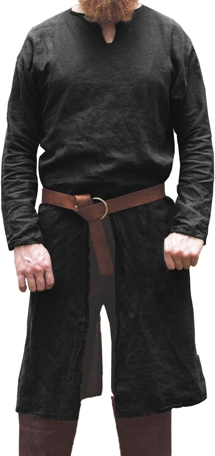 Mens Renaissance Tunic Pirate Viking Retro Medieval Shirt Gothic ...