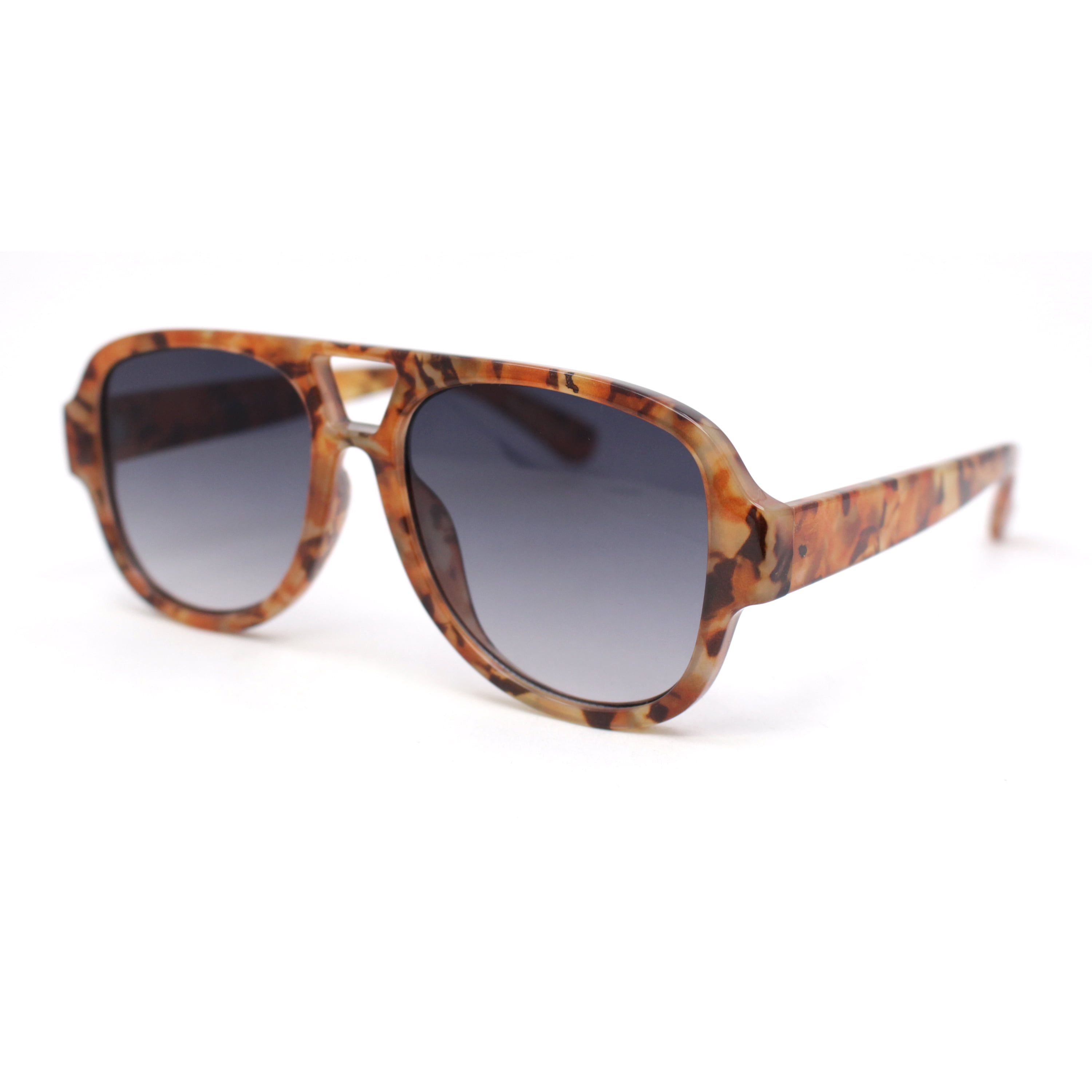 Mens Retro Thick Plastic Flat Top Racer Mafia Sunglasses Tiger Marble ...