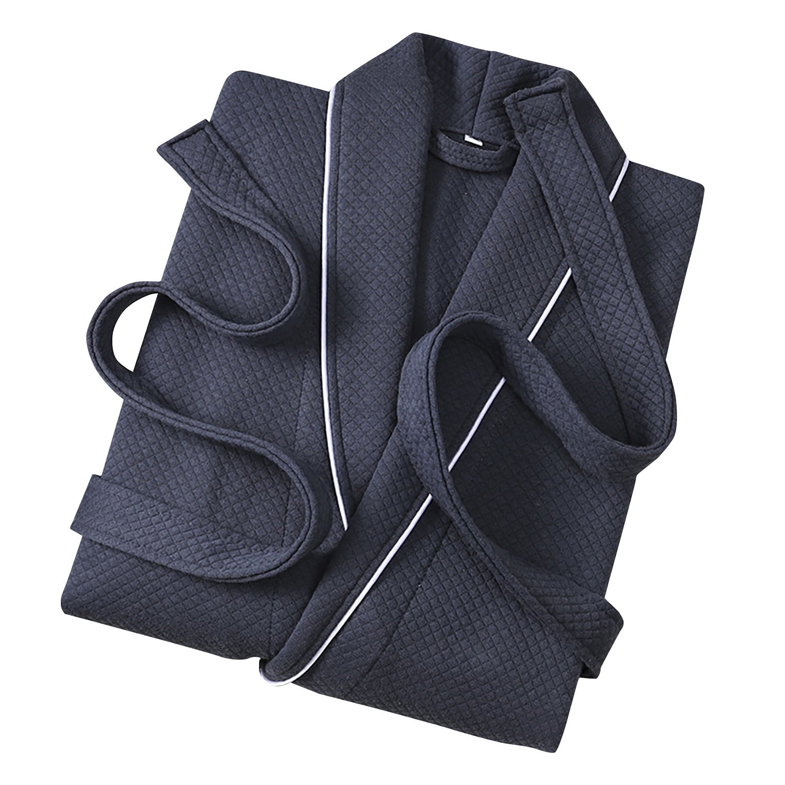 Mens Robe Hooded Shawl Collar Ankle Length Long Luxurious Housecoat ...