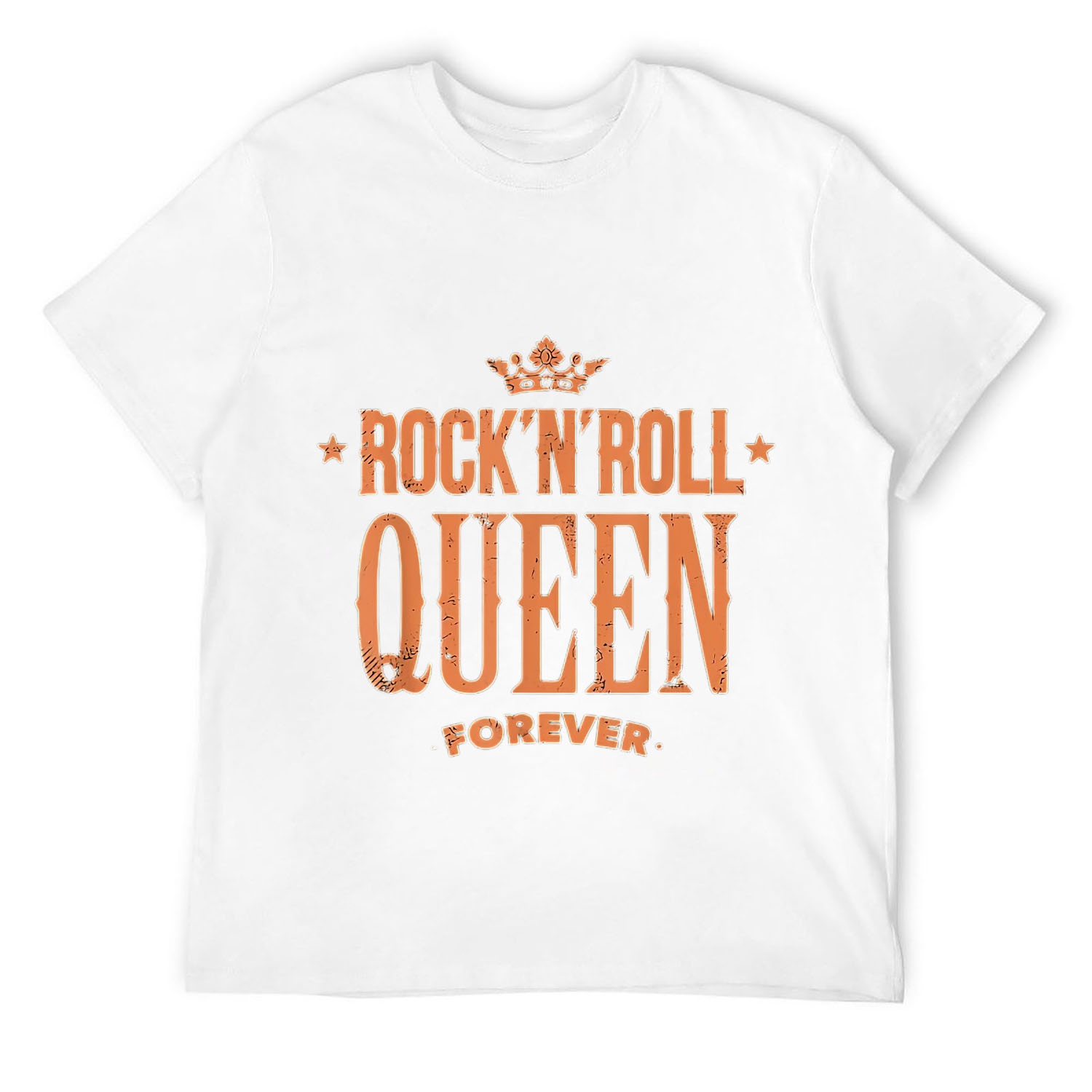 Mens Rock N Roll Queen Forever Vintage Rock T-Shirt White S - Walmart.com