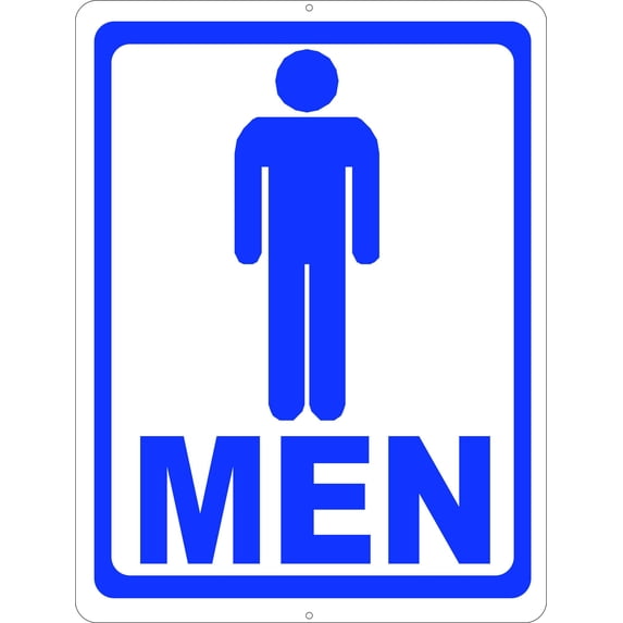 Mens Room w/ Symbol Bathroom Sign - Walmart.com