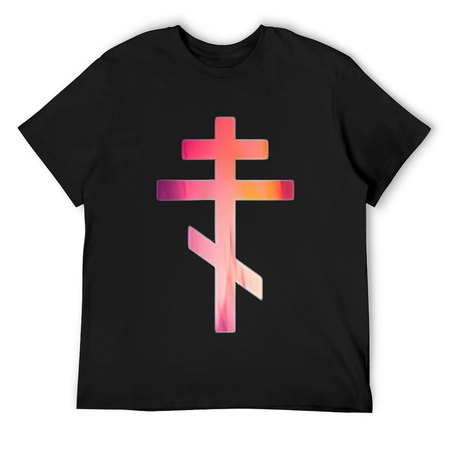 Mens Russian Orthodox Cross T-Shirt Black S - Walmart.com
