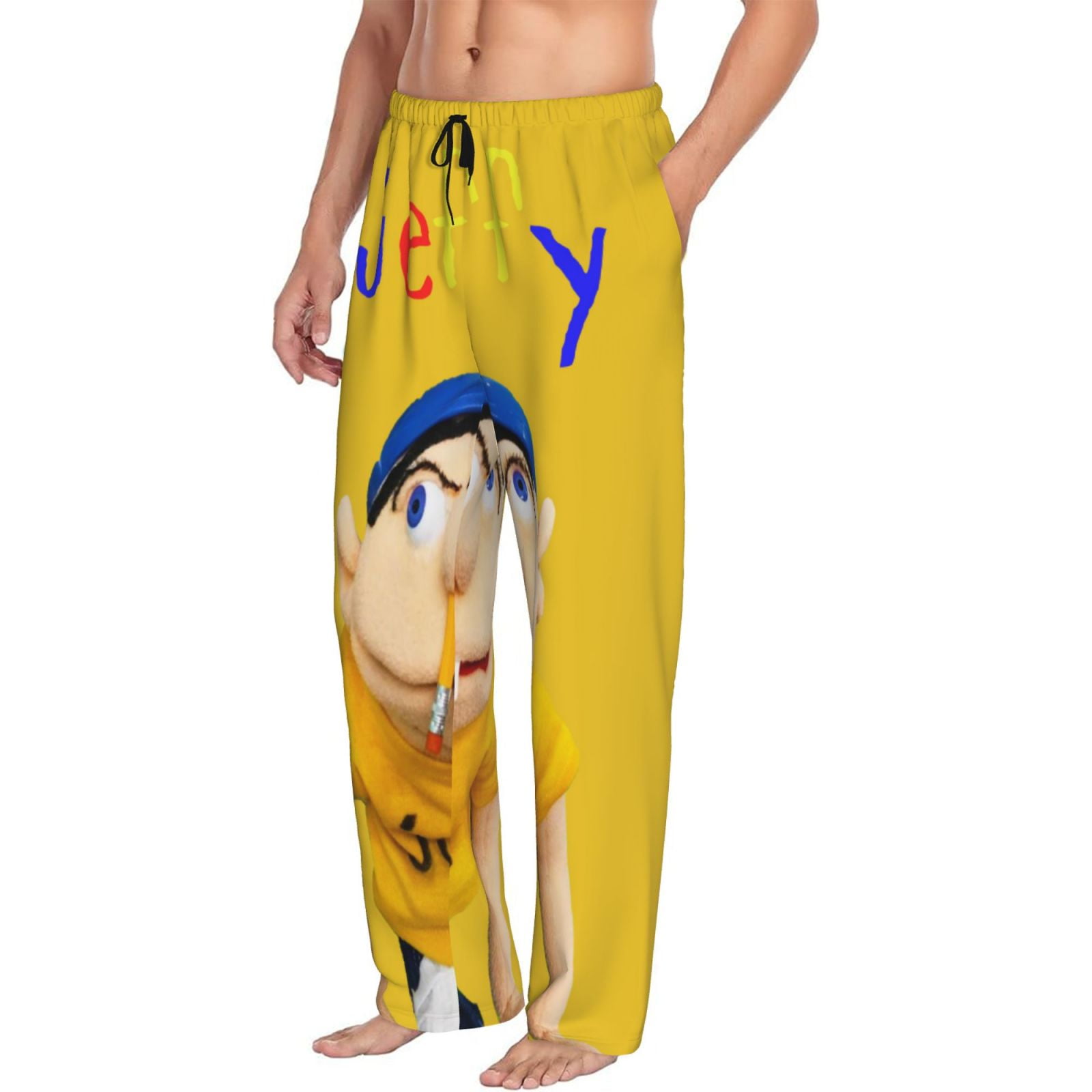 Mens SML Jeffy Pajama Pants Soft Lightweight Pajama Pants for Men with ...
