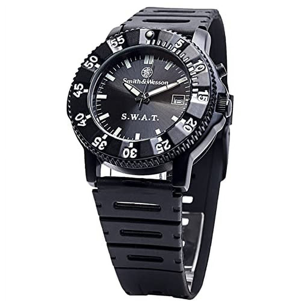 Mens SWAT Watch with Black Rubber Strap - Walmart.com