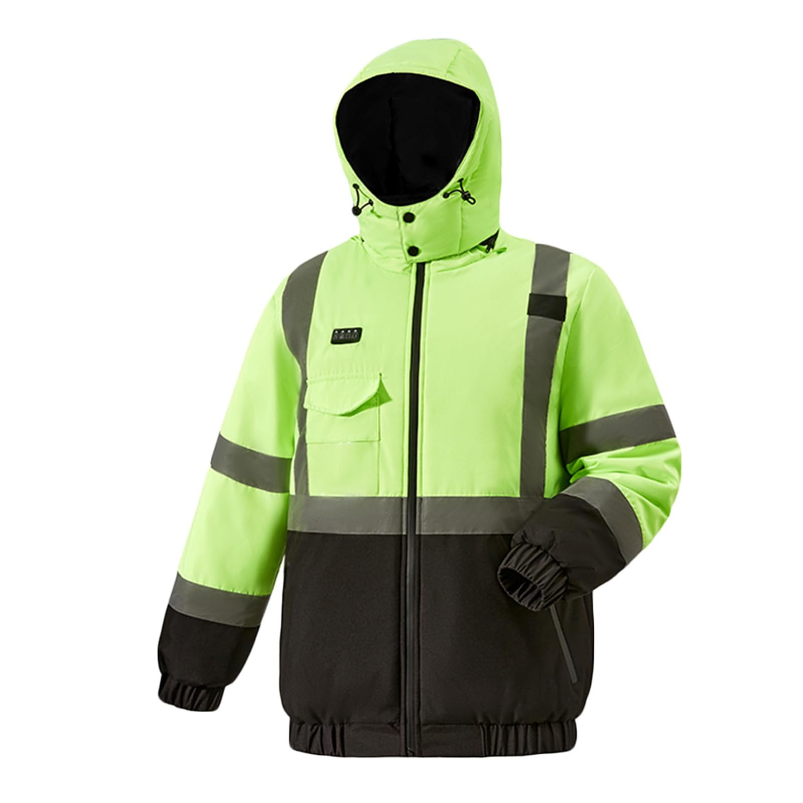 Mens Safety Heated Jacket Waterproof Reflective High Visibility ...