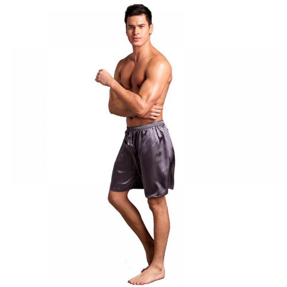 Mens Satin Boxer Shorts Pajamas Bottom Sleepwear Boxers Underwear Beach ...