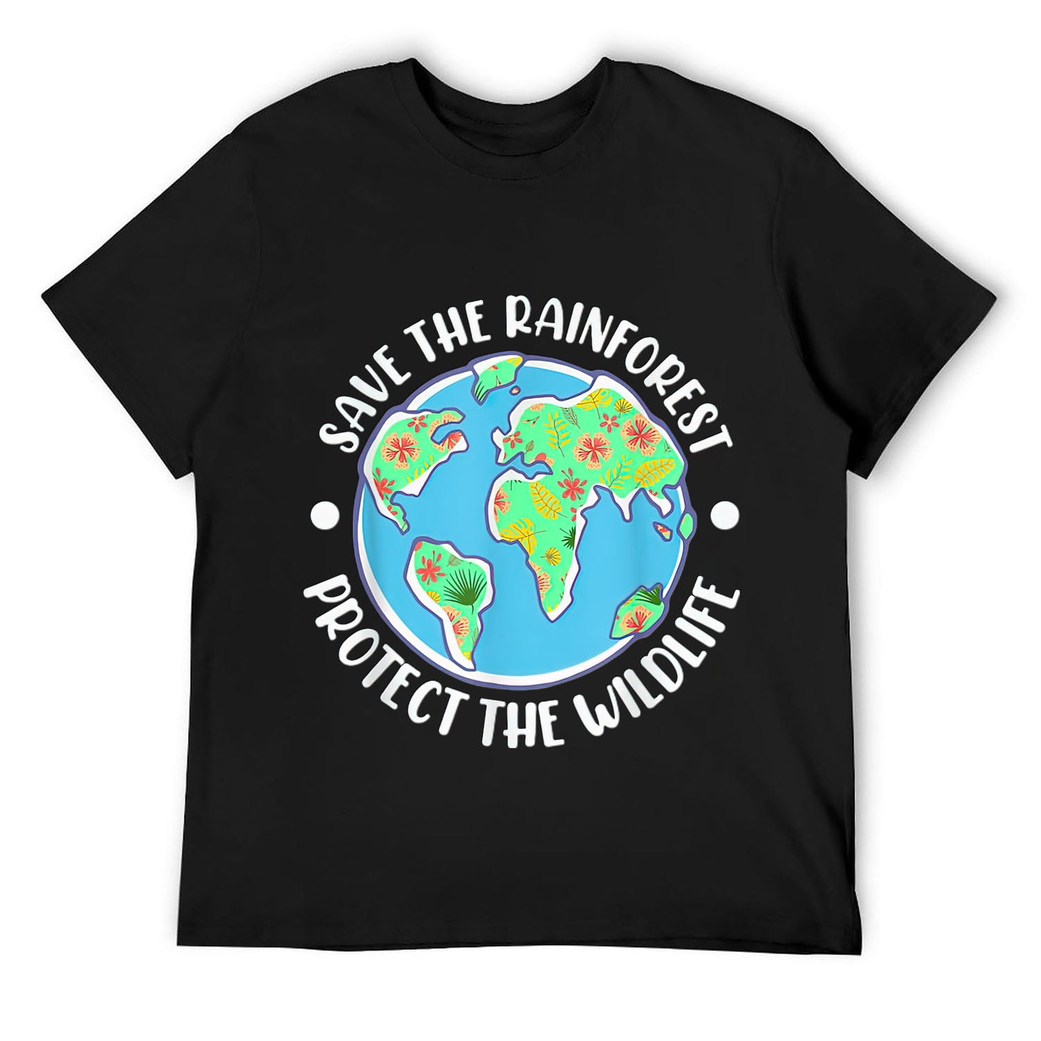 Mens Save The Rainforest Protect The Wildlife Earth Day 2024 T-Shirt ...