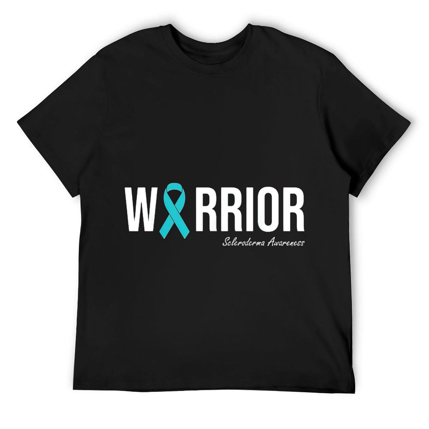 Mens Scleroderma Awareness Teal Ribbon T-Shirt Black 2X-Large - Walmart.com
