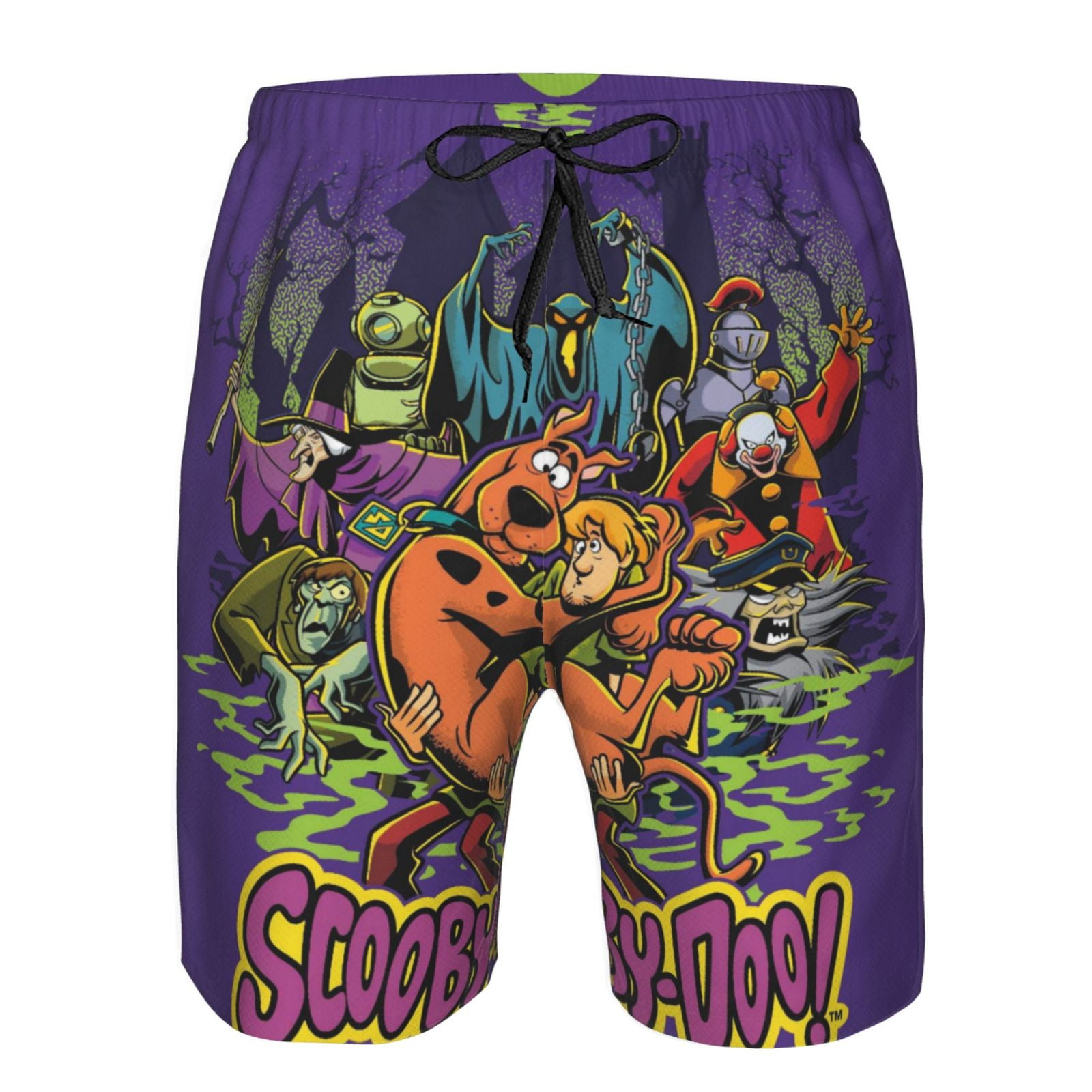 Mens Scooby Doo Swim Trunks Quick Dry Board Shorts With Mesh Lining Breathable Fit Beach Shorts