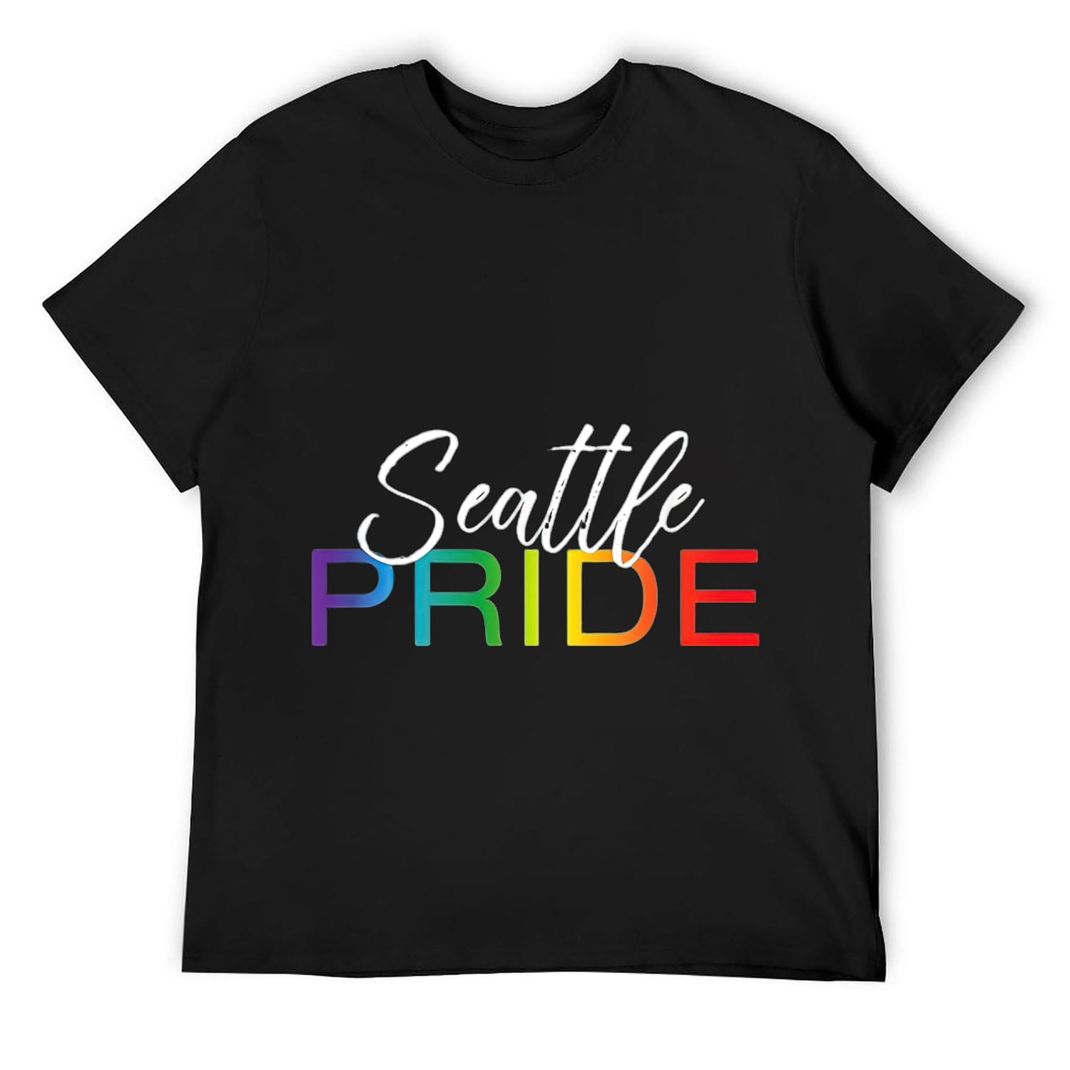 Mens Seattle Pride Shirt, Cute Gay Pride Month Gift Black - Walmart.com