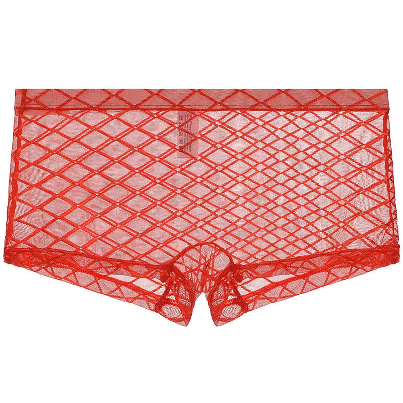 Mens See Through Boxers Sexy Mesh Lace Trunk Underwear Seamless Thin ...
