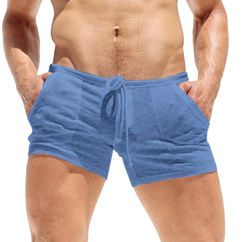 Mens See Through Shorts Men's Breathable Sheer Lounge Underwear Short ...