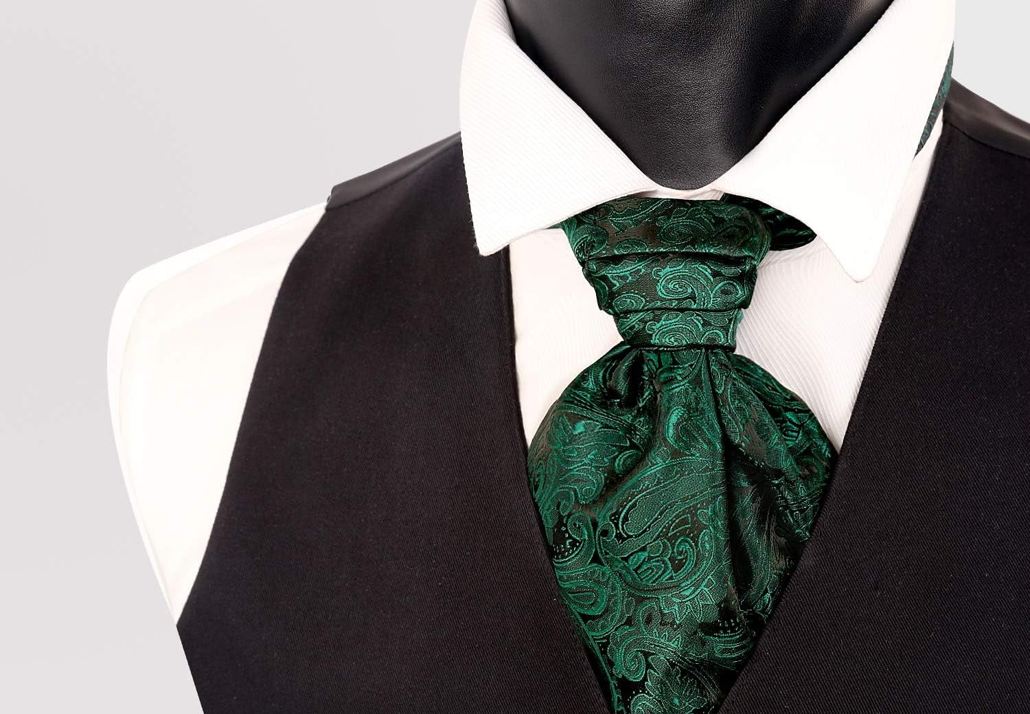 Mens Self-Tied Cravat Tie Ascot And Pocket Square Set - Walmart.com