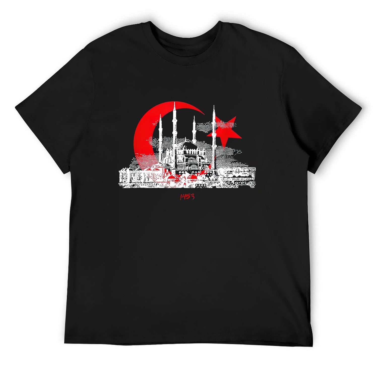 Mens Selimiye Camii Mosque Islam Turkish Flag Mosque T-Shirt Black ...