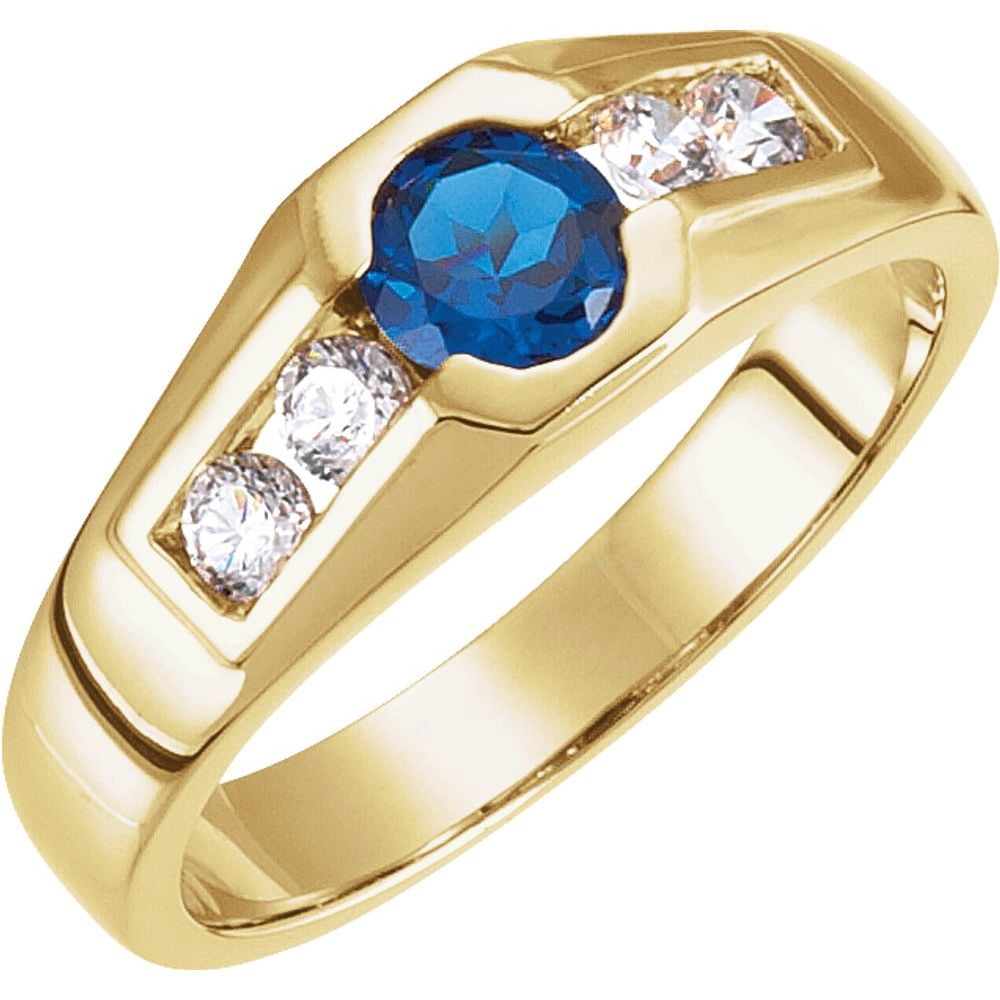 Mens Semi-Polished Continuum Sterling Silver 5.5mm Round Shape Ring ...