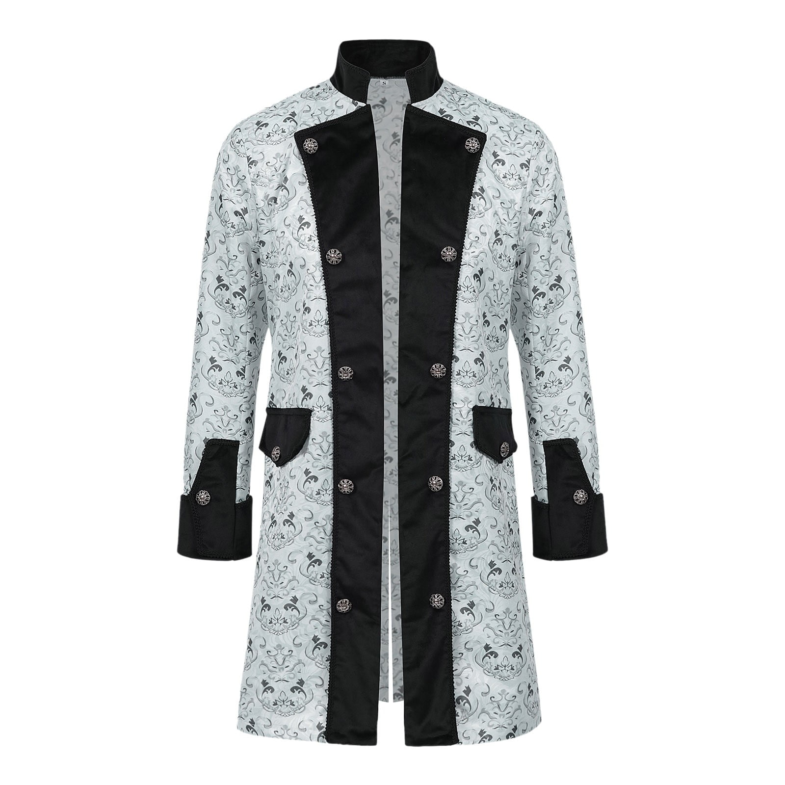 Mens Sequin Tuxedo Jacket Tails Slim Fit Tailcoat Dress Coat ...