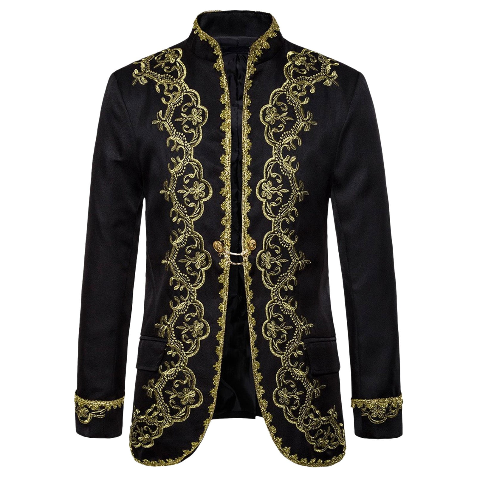 Mens Sequin Tuxedo Jacket Tails Slim Fit Tailcoat Dress Coat ...