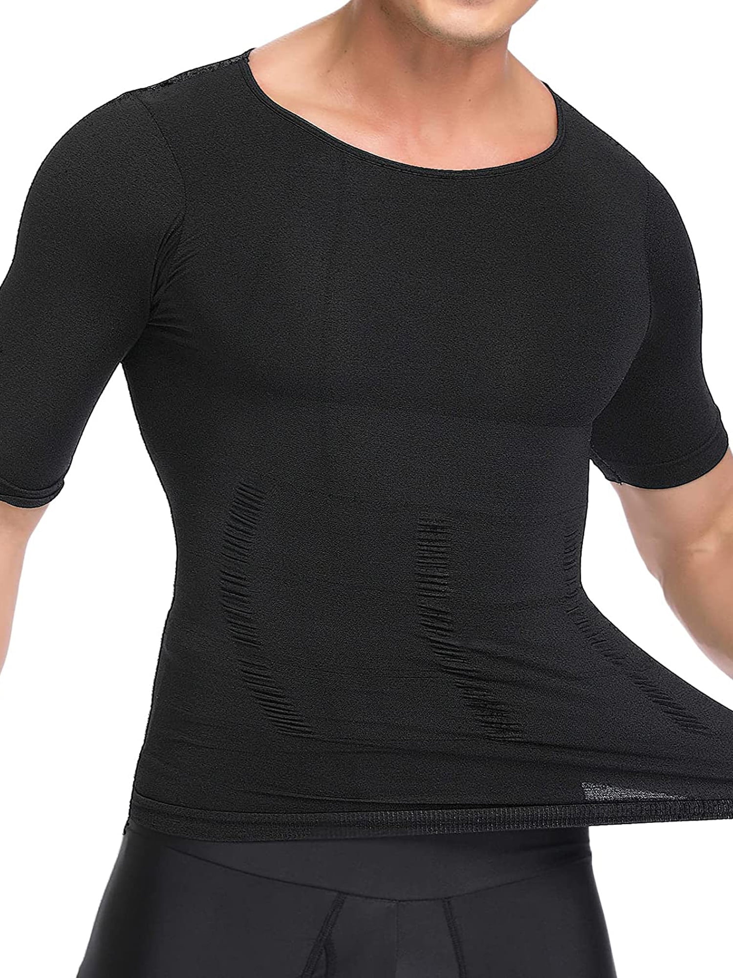 Mens Shapewear Seamless Body Shaper Abdomen Slim Undershirt Abs Belly ...