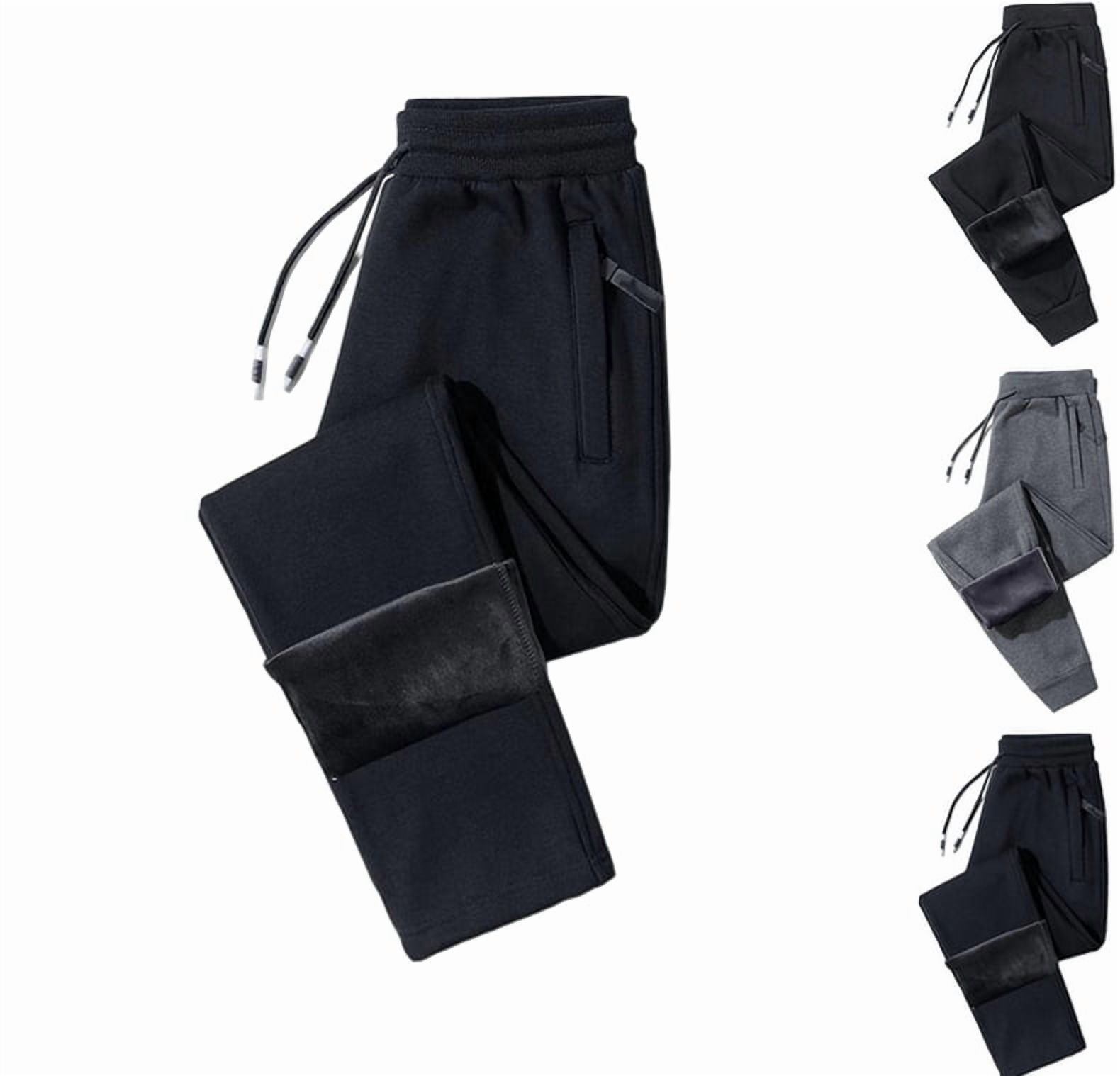 Womens Sherpa Fleece Lined Athletic Sweatpants Winter Warm Running ...