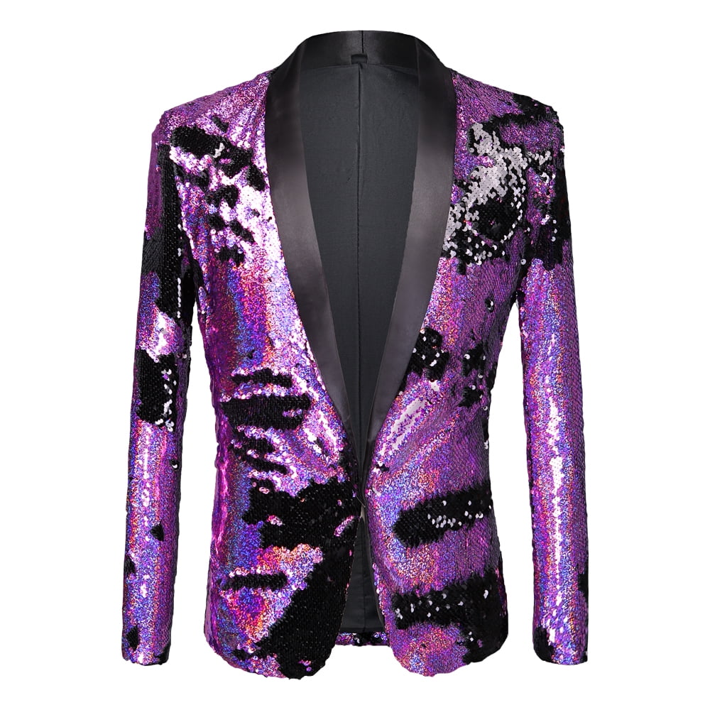 Mens Shining Plus Size Handmake Black Blazer DJ Singers Nightclub ...