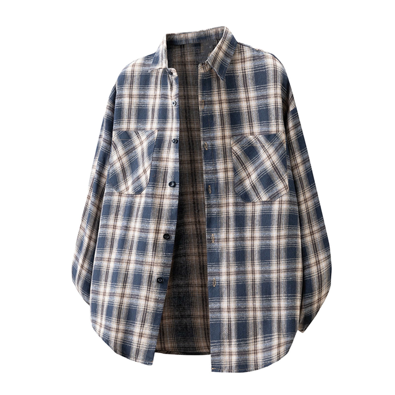 Mens Shirts Men's Flannel Shirts Button Down Plaid Shirt Jacket for Men ...