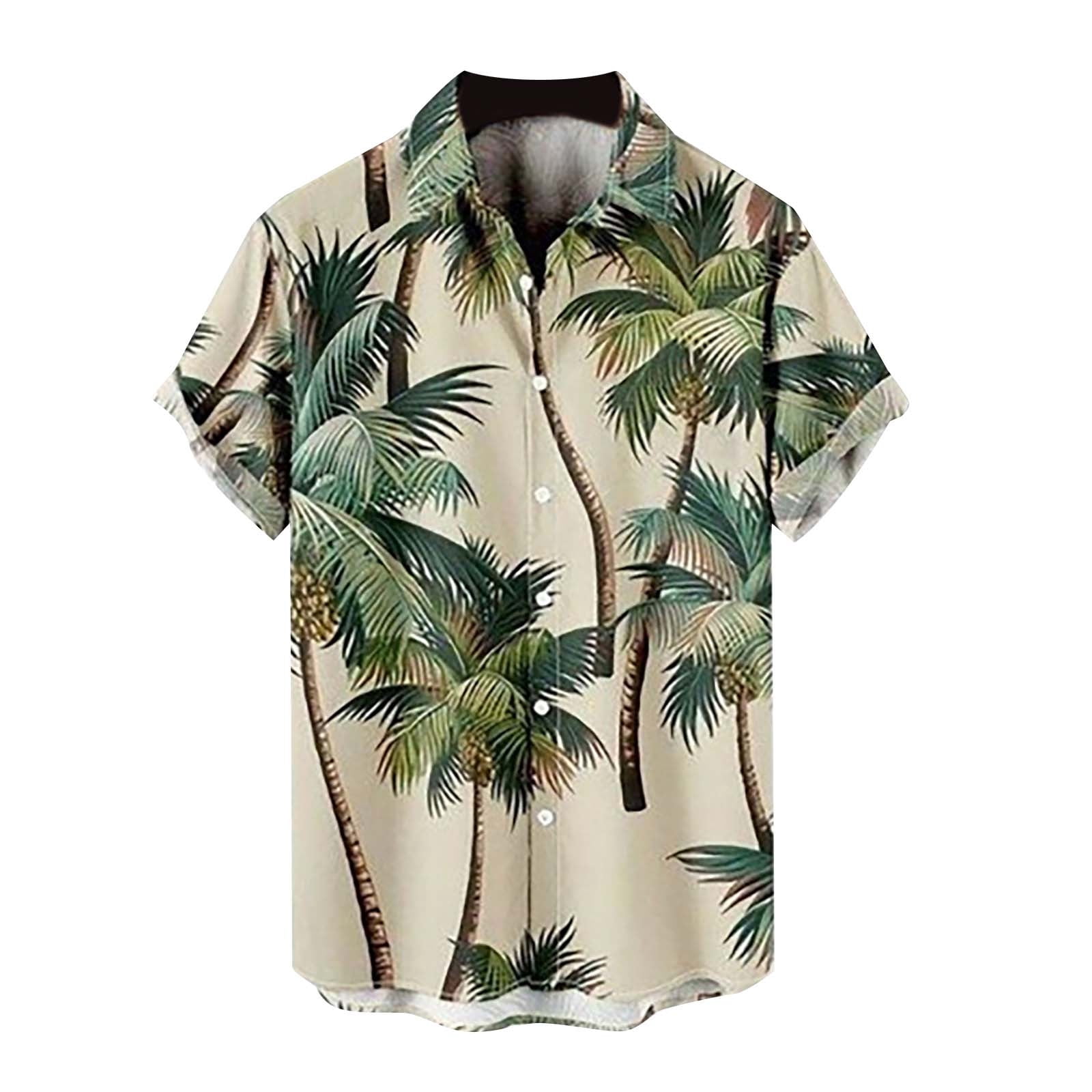 Mens Shirts Men's Floral Shirts Button Down Tropical Holiday Beach ...