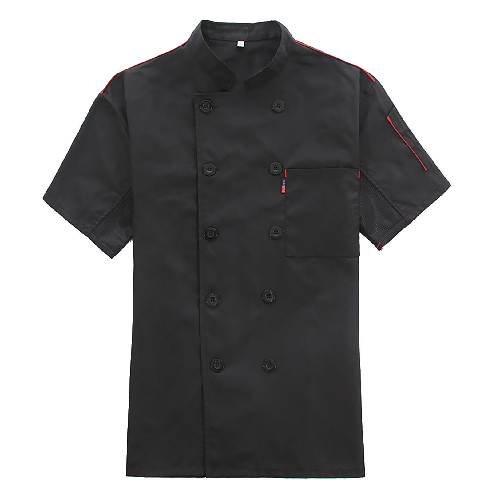 Mens Shirts Men's Hotel Chefs Short Sleeve Solid Color Buttons Chefs ...