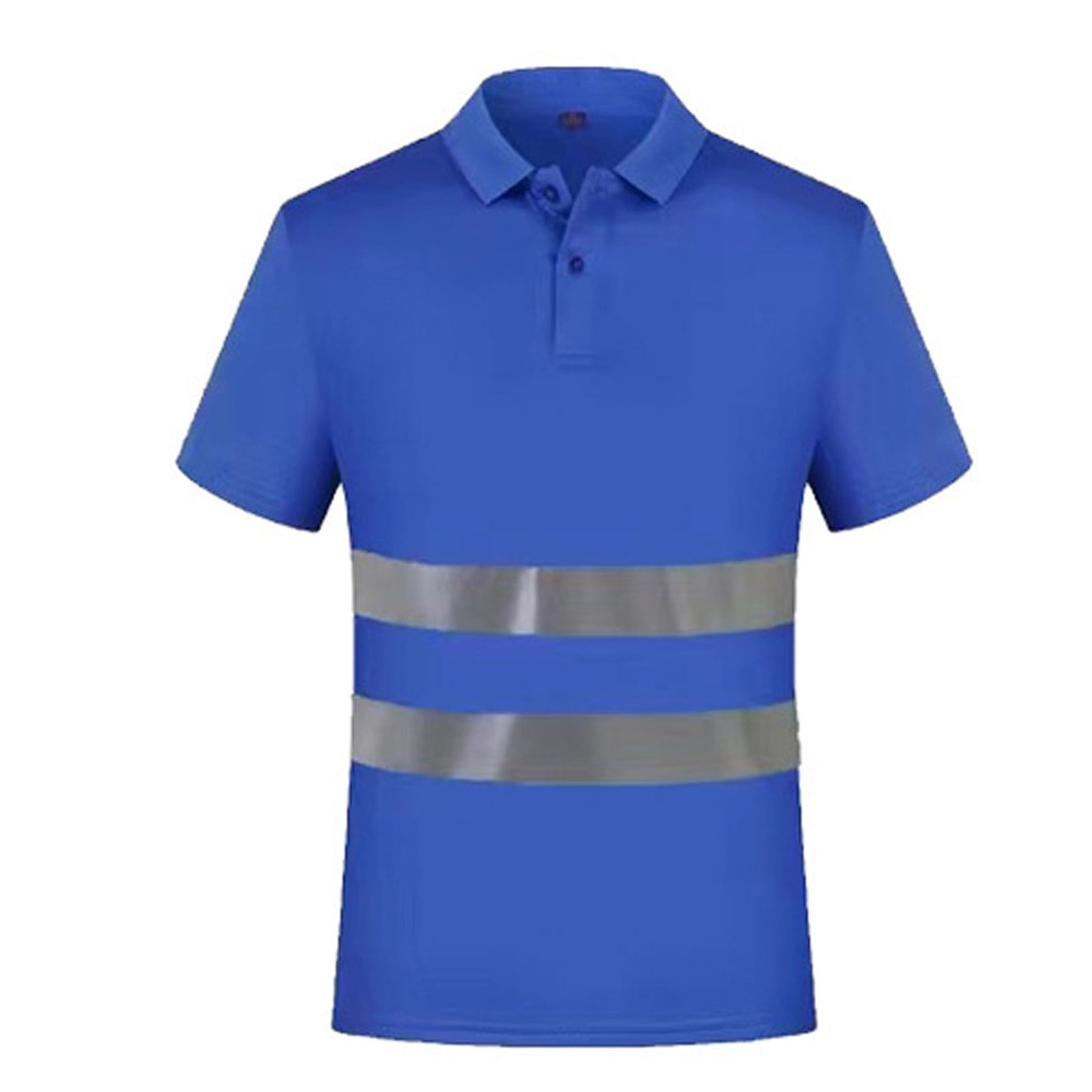 Mens Shirts Reflective Wear Construction Contrast Color Short Sleeve ...