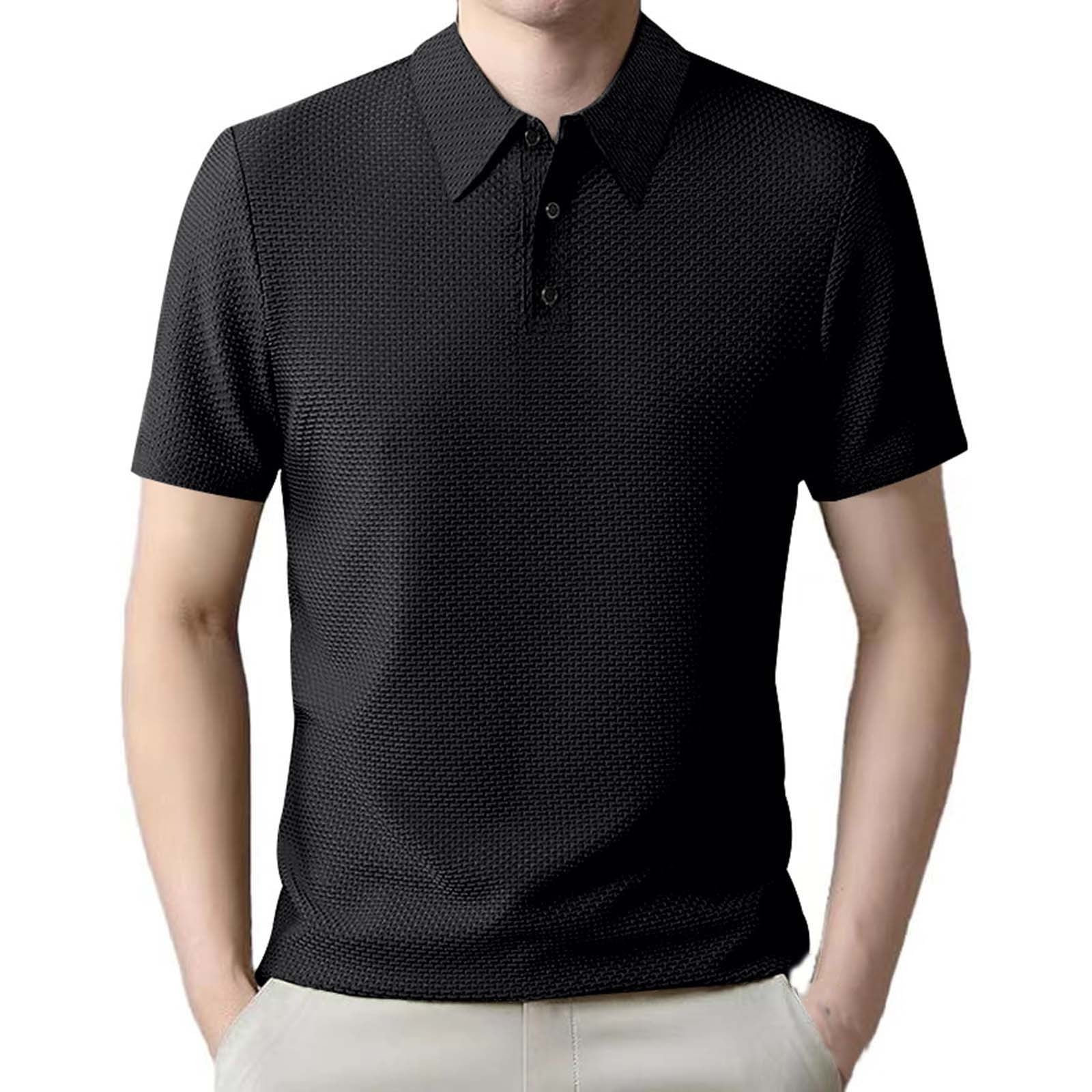 Mens Shirts Under $10 Men's Classic Shirt, Three-Buttons Closure Pique ...